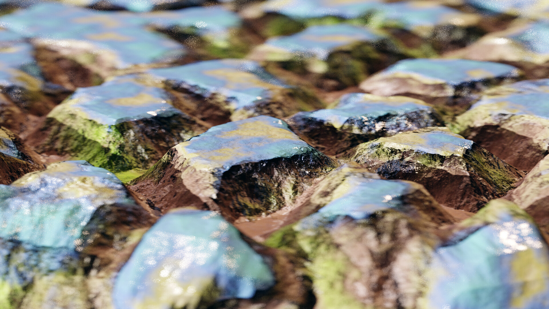 ArtStation - Material | Magic Town Blue Cobblestone Road | Blender 3D ...