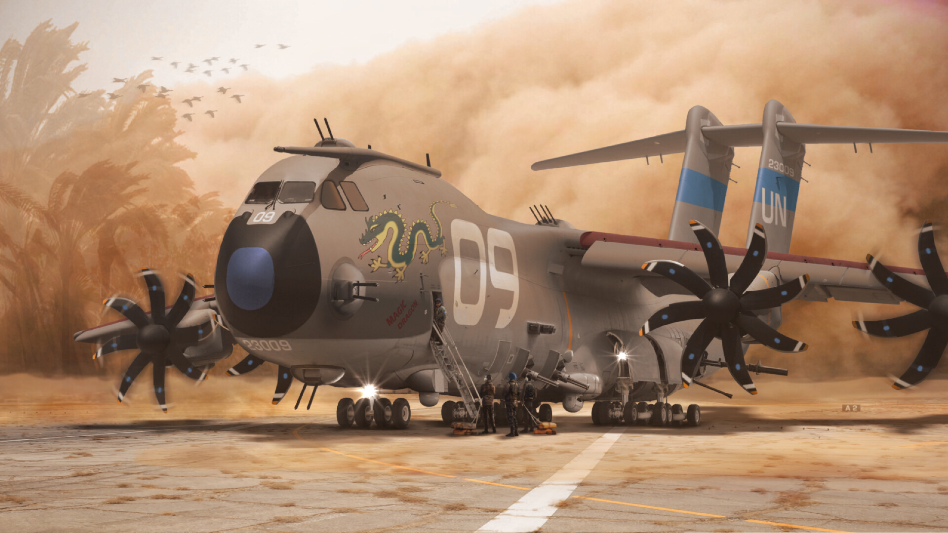 ArtStation - Gunship departure