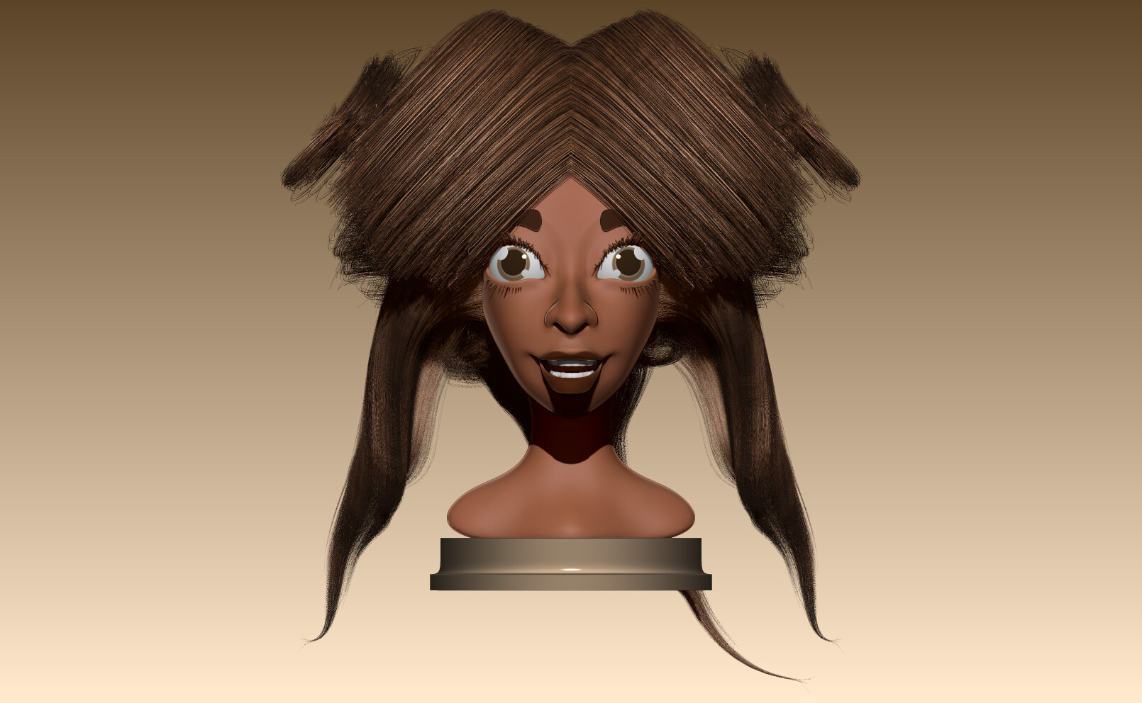 ArtStation - femaleSculpt_S_fiberMeshHair