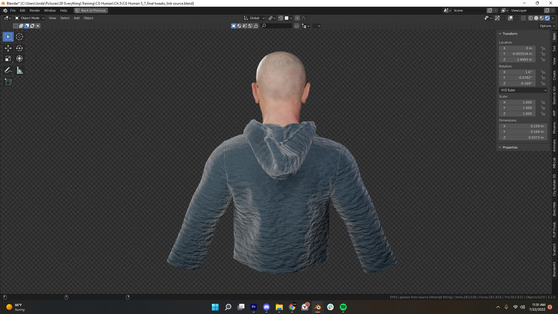 Jham3D - Calvin - My First Realistic Human Sculpture