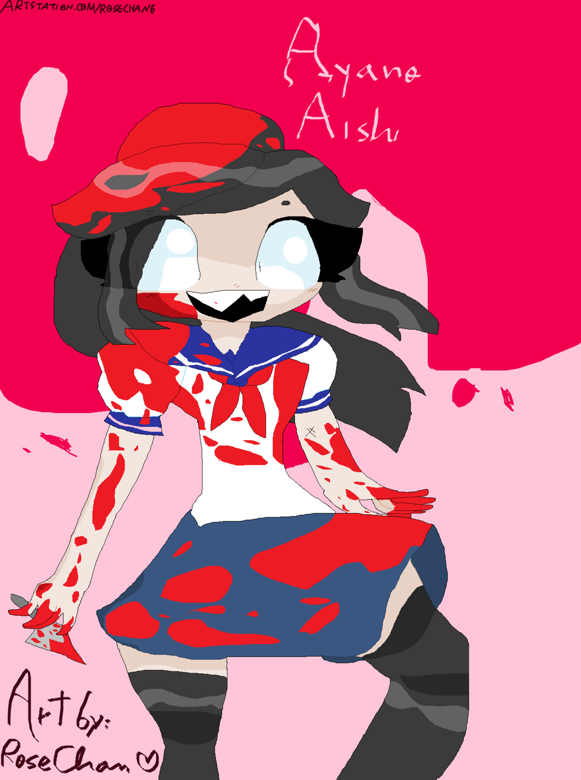 Rose Chan Cute - +13 Ayano Aishi (Yandere Simulator) Fanart