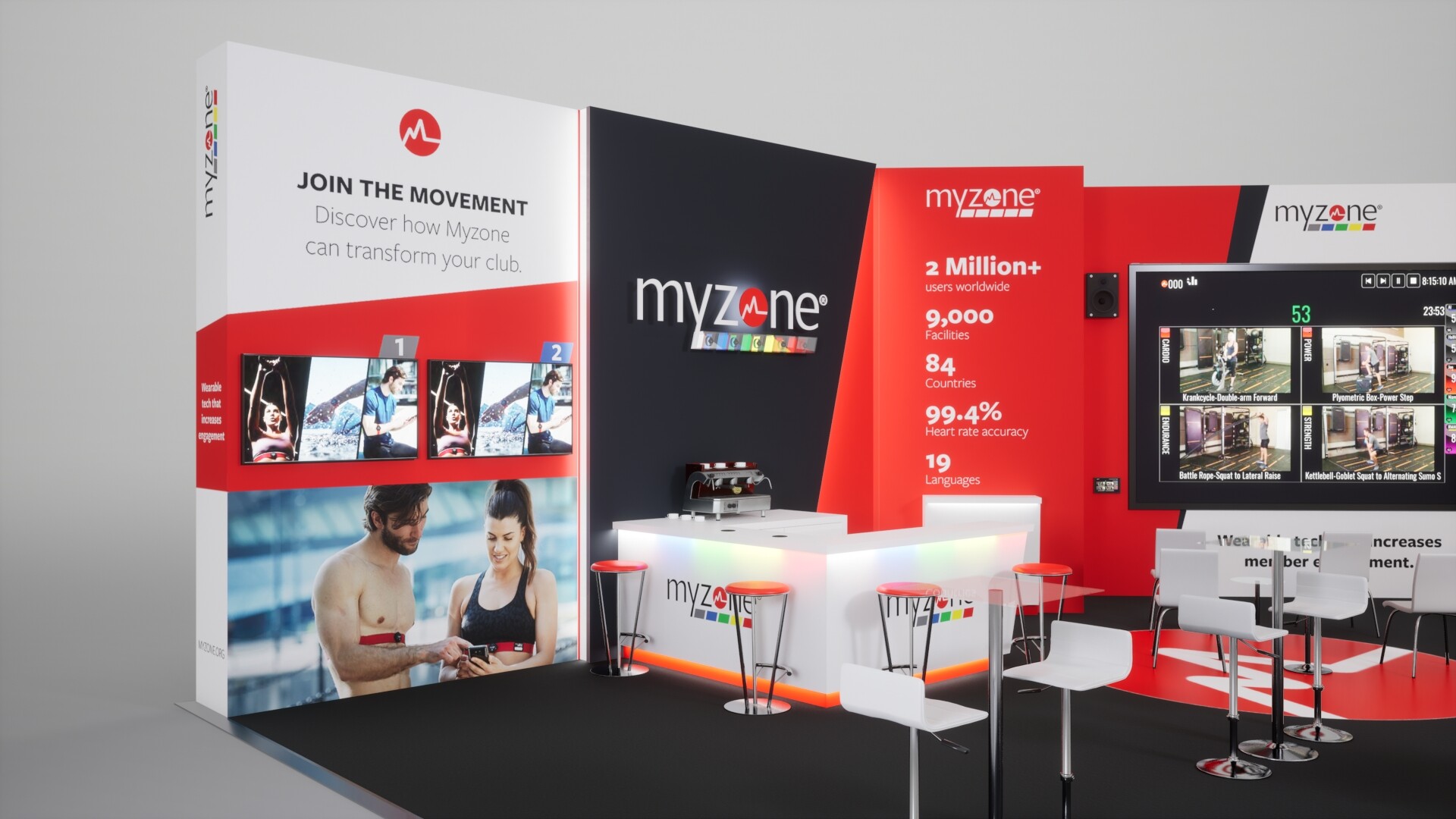 Daniel Gibbons Portfolio - MyZone FIBO Exhibition Stand 2022