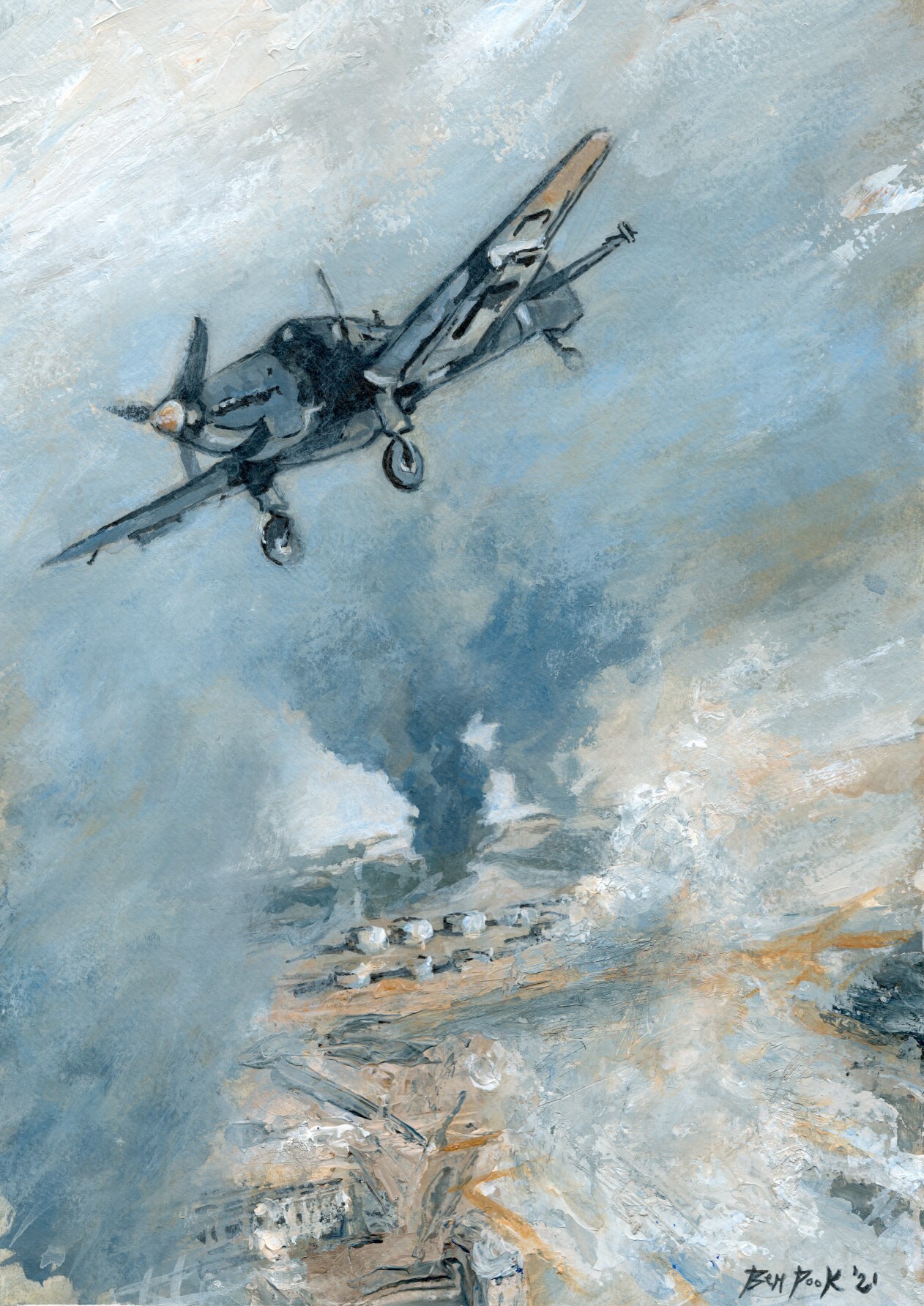 ArtStation - Stuka over Stalingrad