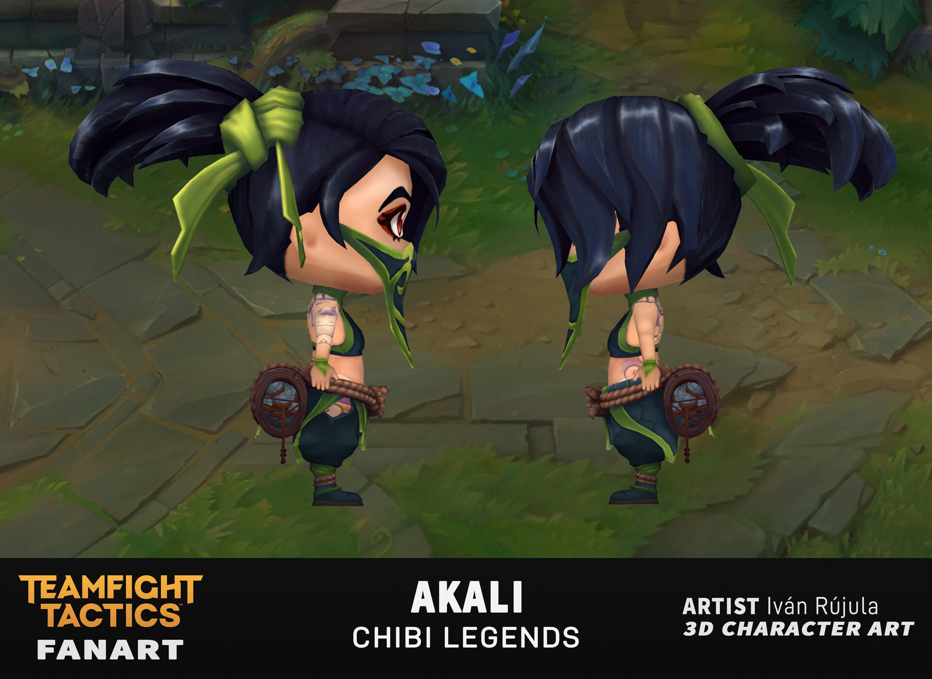 Ivan Rújula - Akali Chibi Legends | Teamfight Tactics FANART