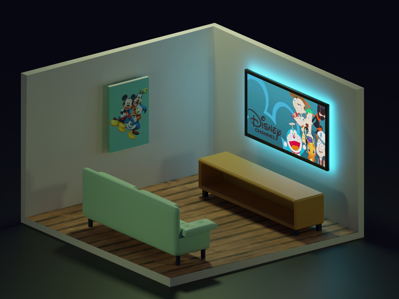 ArtStation - Low Poly Room
