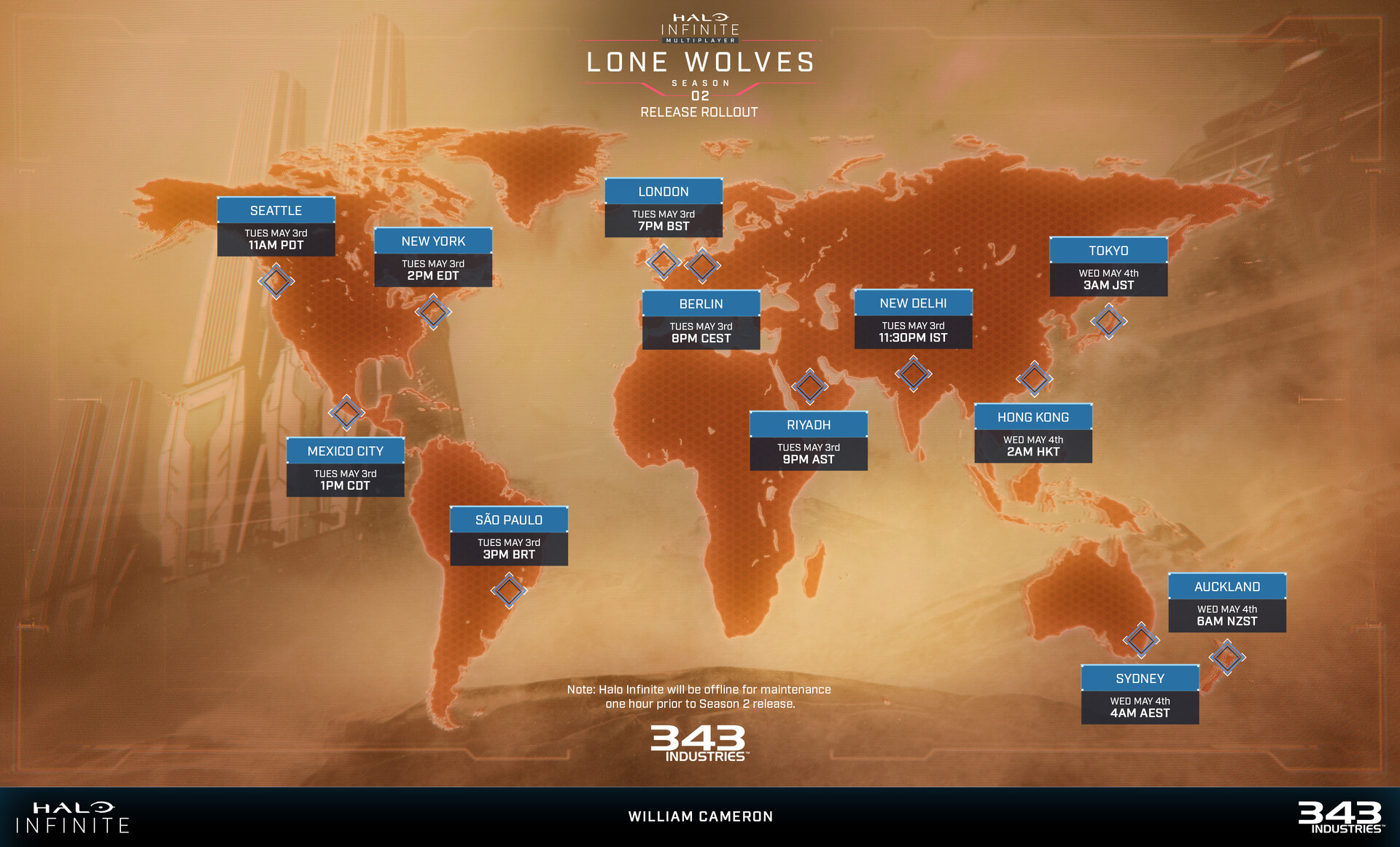 William Cameron - Halo Infinite - Season 1 Infographics