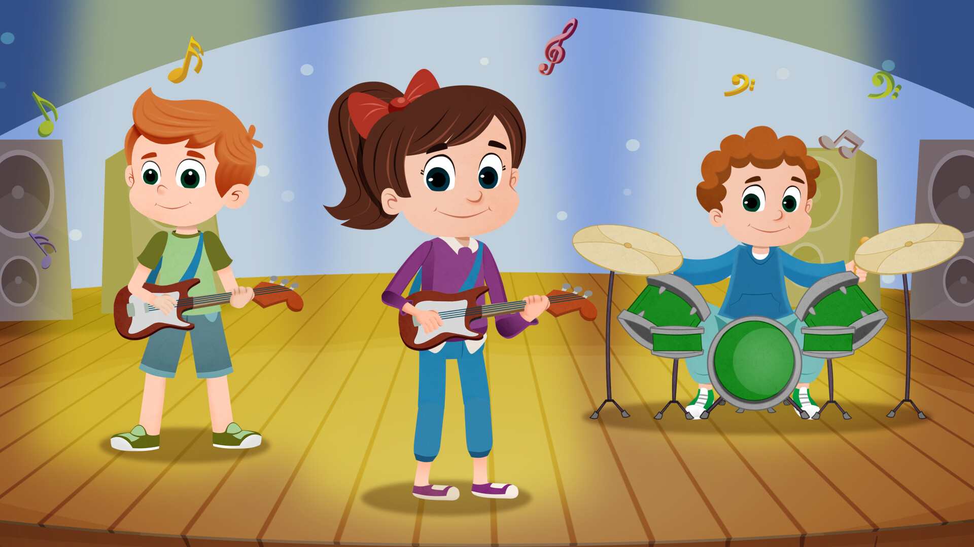 ArtStation - Cartoon Band for Children Clip