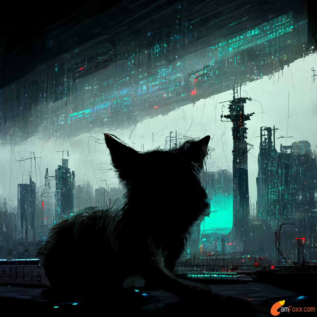 ArtStation - Cat in futuristic city - inspired by Stray