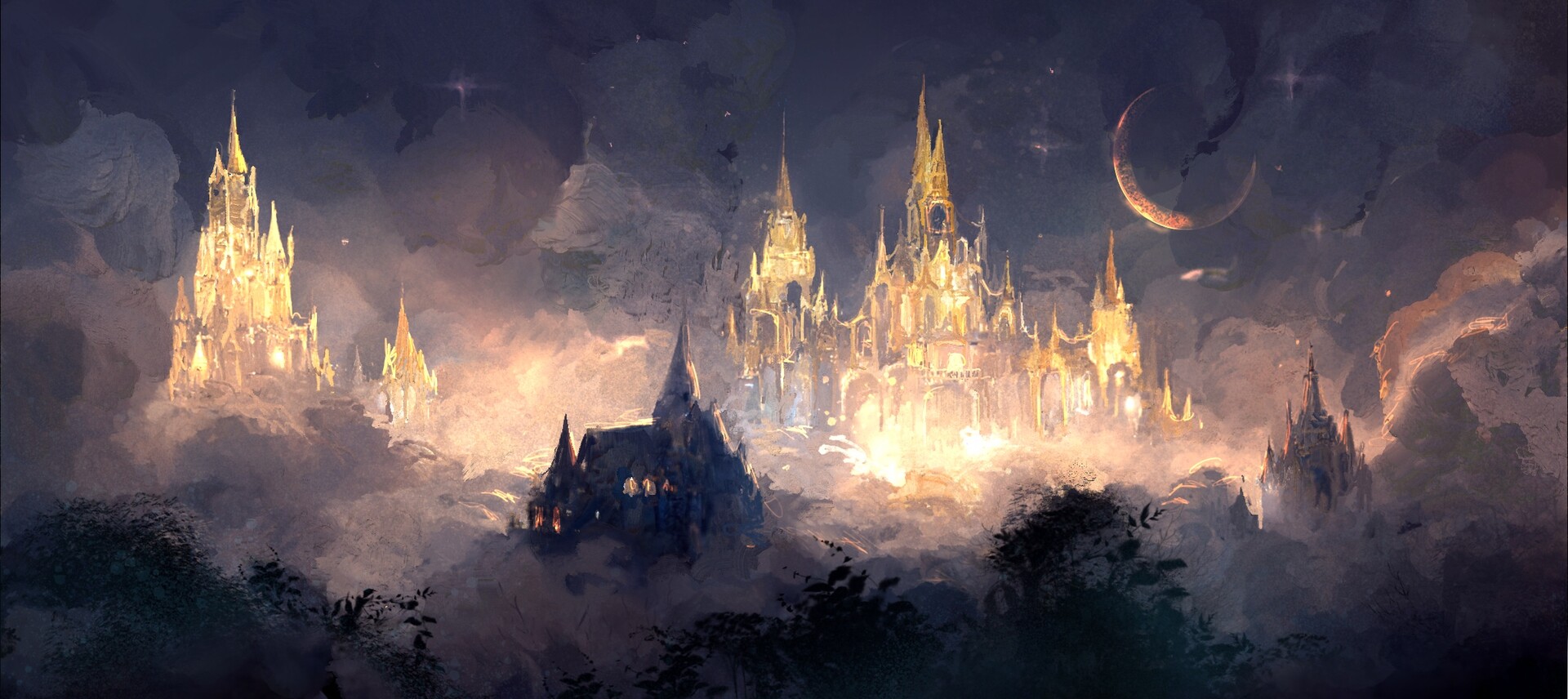 ArtStation - Dragon and Castle