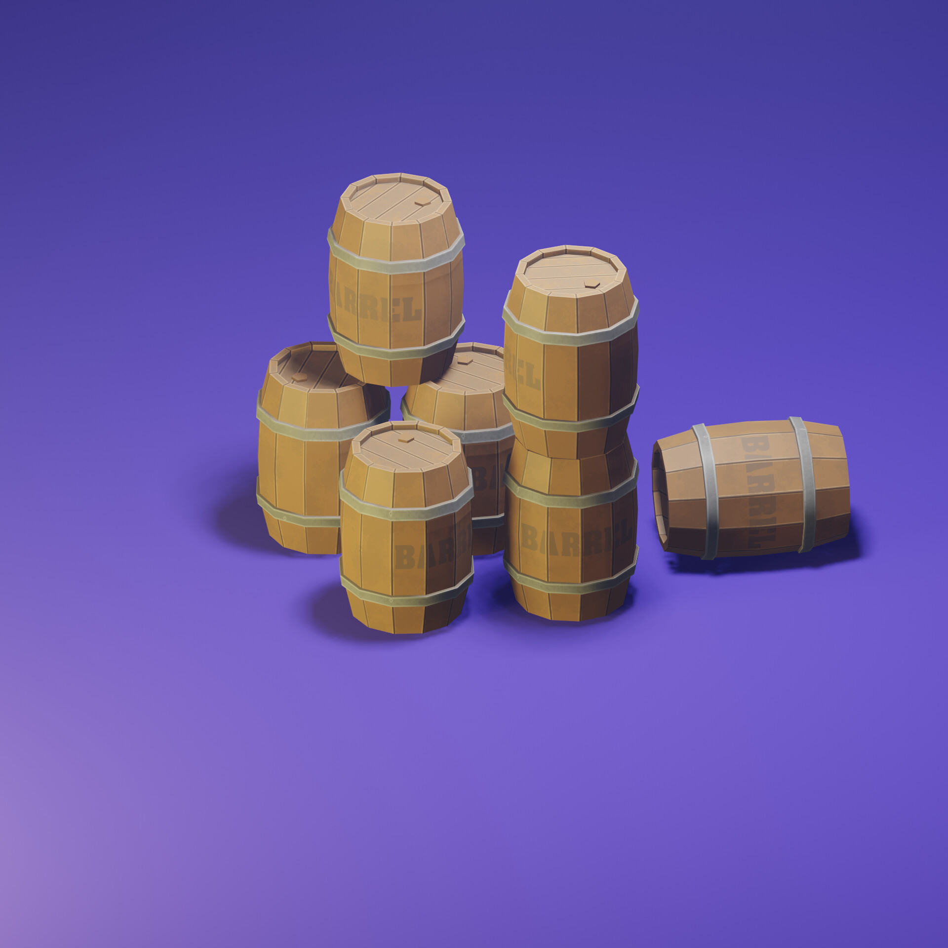ArtStation - Barrel game asset