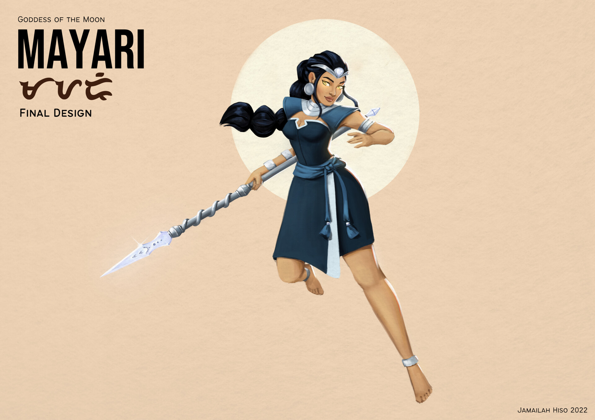 Jamailah Hiso - Mayari - Goddess of The Moon - Character Design