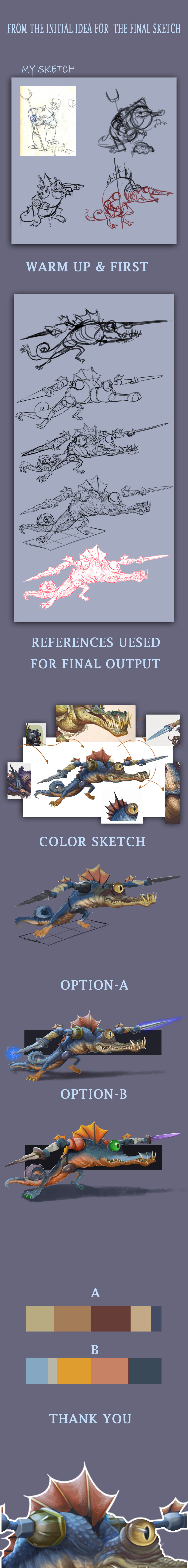 ArtStation - water king -stages