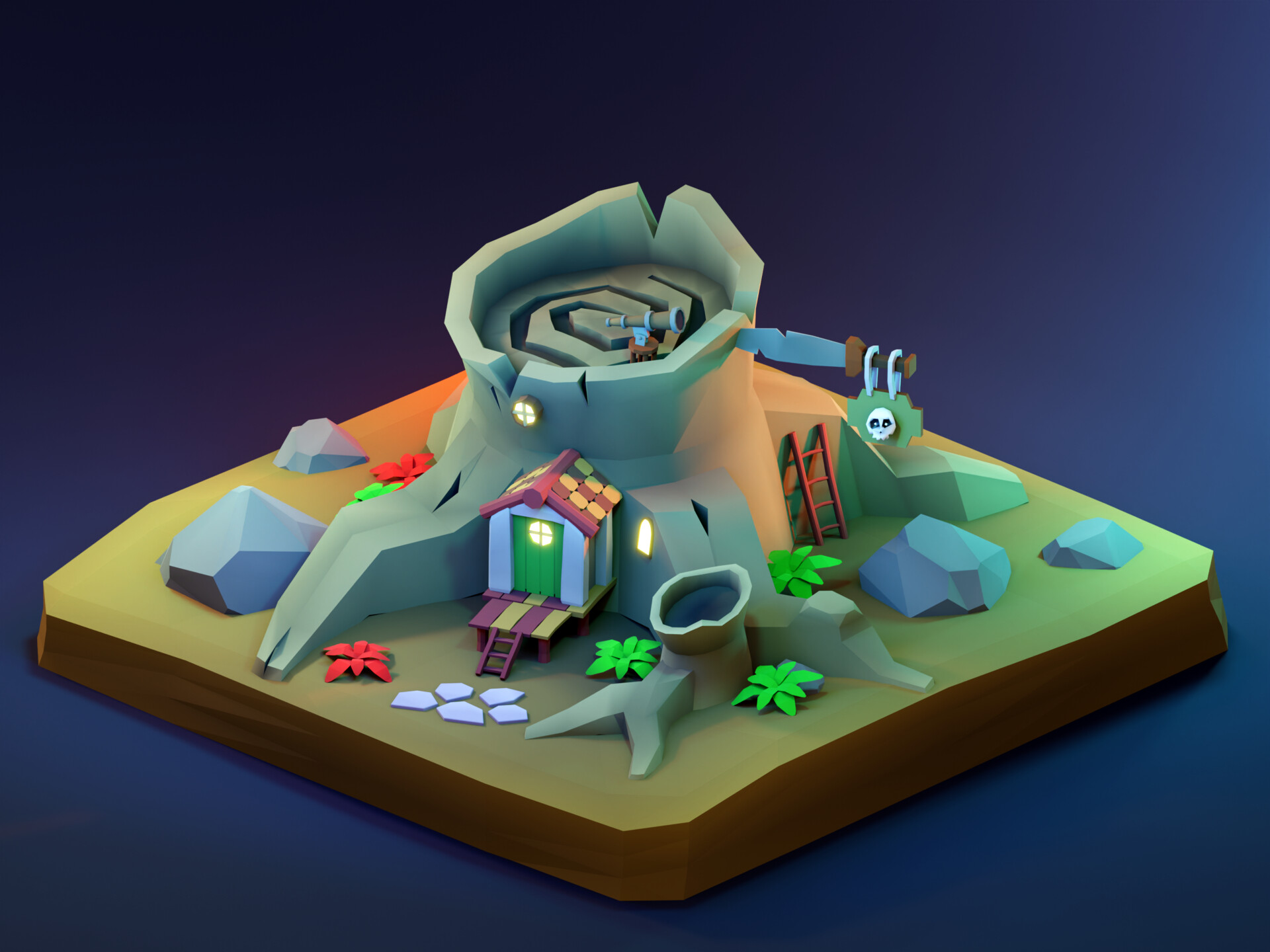 ArtStation - Low Poly Pirate House