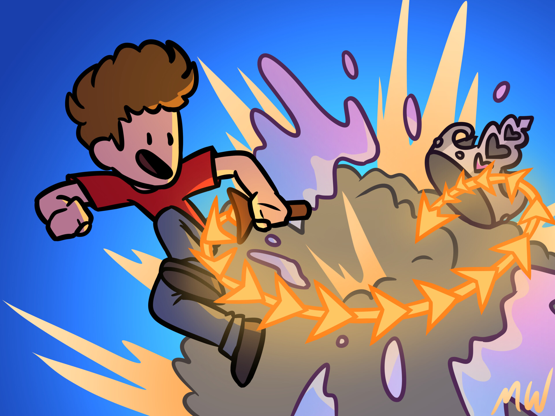 ArtStation - Chippy vs. Queen Slime (2020)