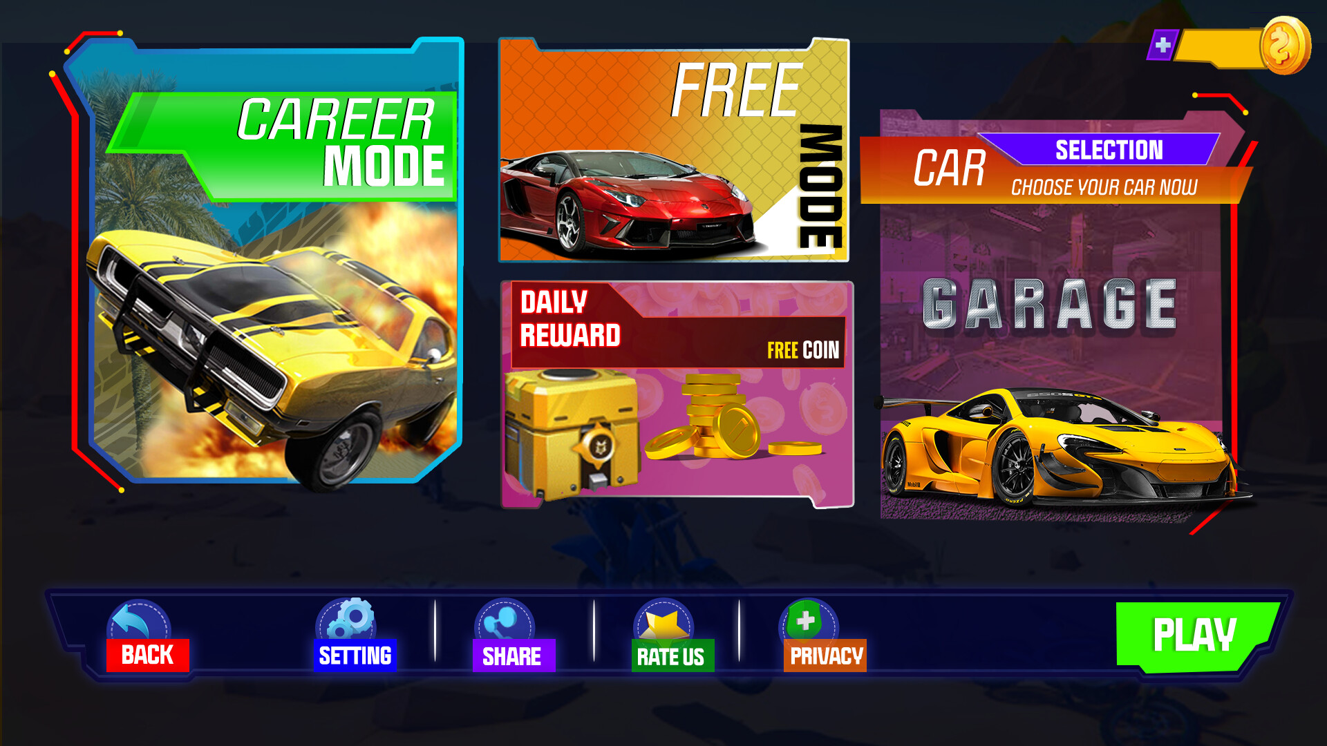 ArtStation - Car Game Ui