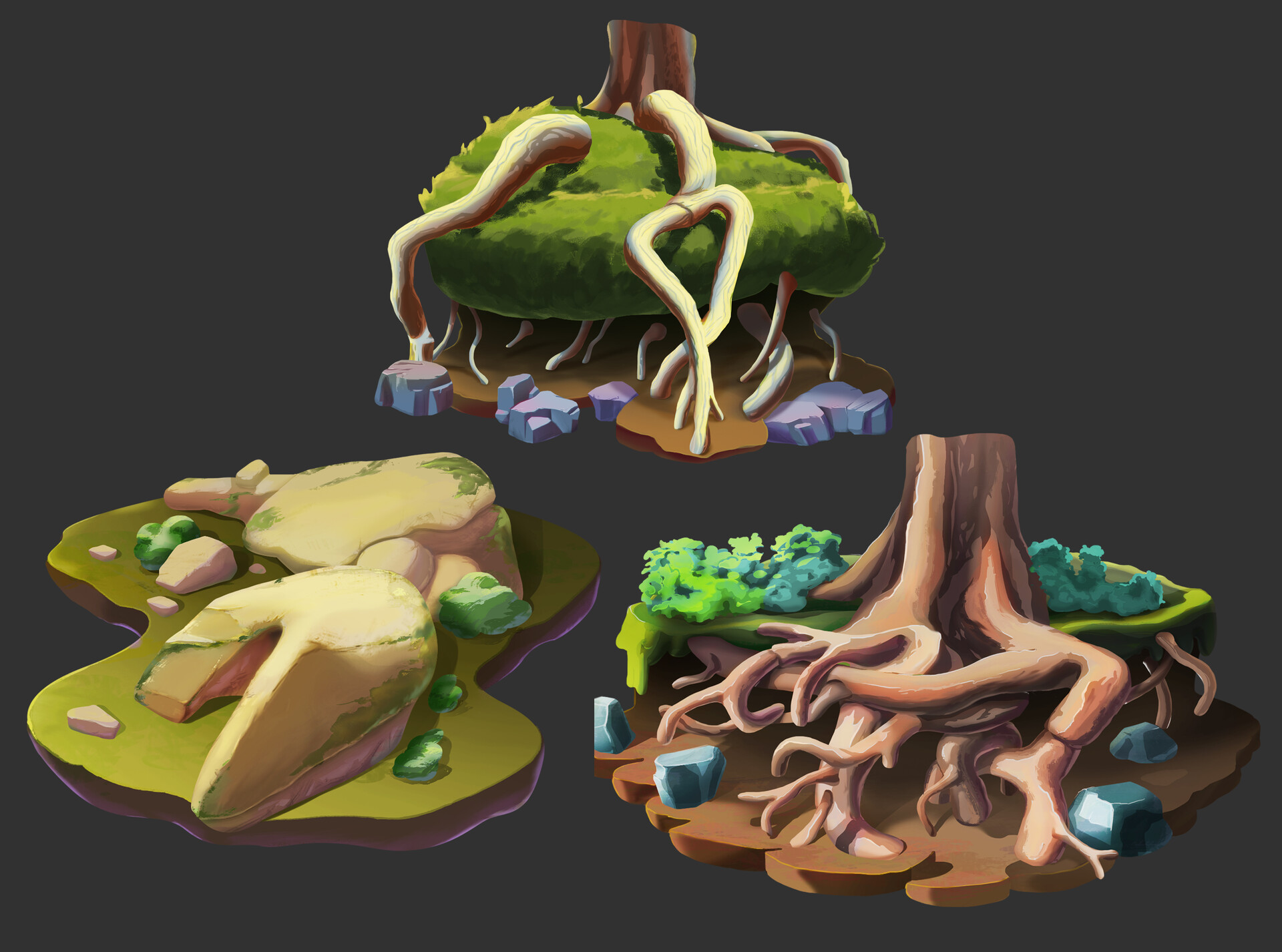 ArtStation - Roots and rocks