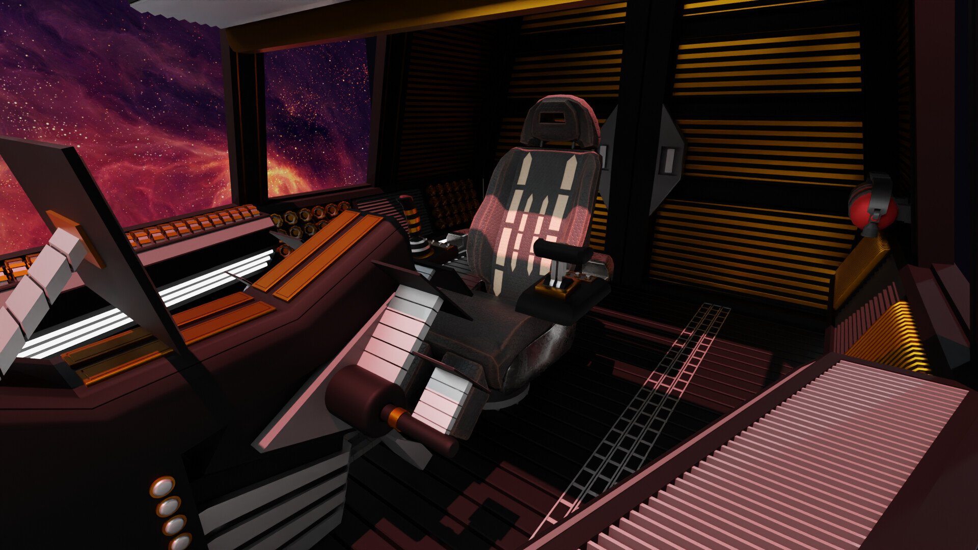 3D Disco - Sci-Fi Fighter Cockpit 3D Model