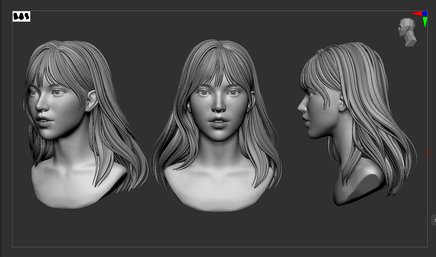 ArtStation - Sculpting female faces practice