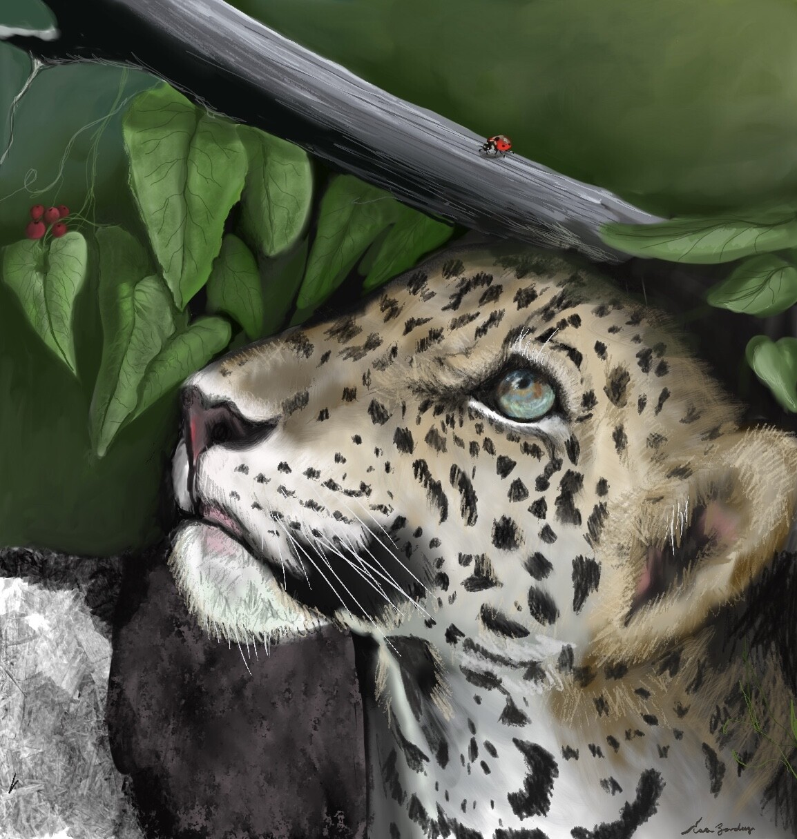 ArtStation - The Cheetah and the Ladybug