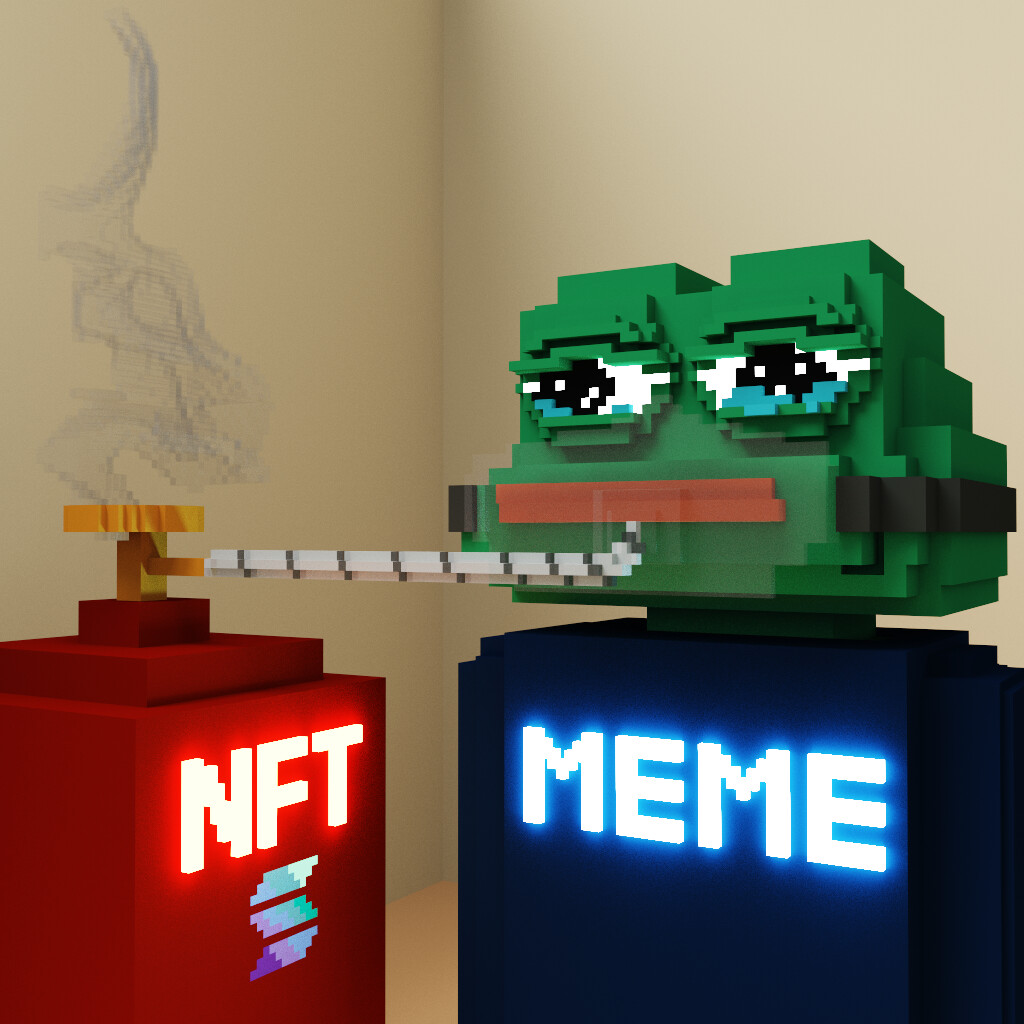 ArtStation - Voxel PEPE 004_ memeflation