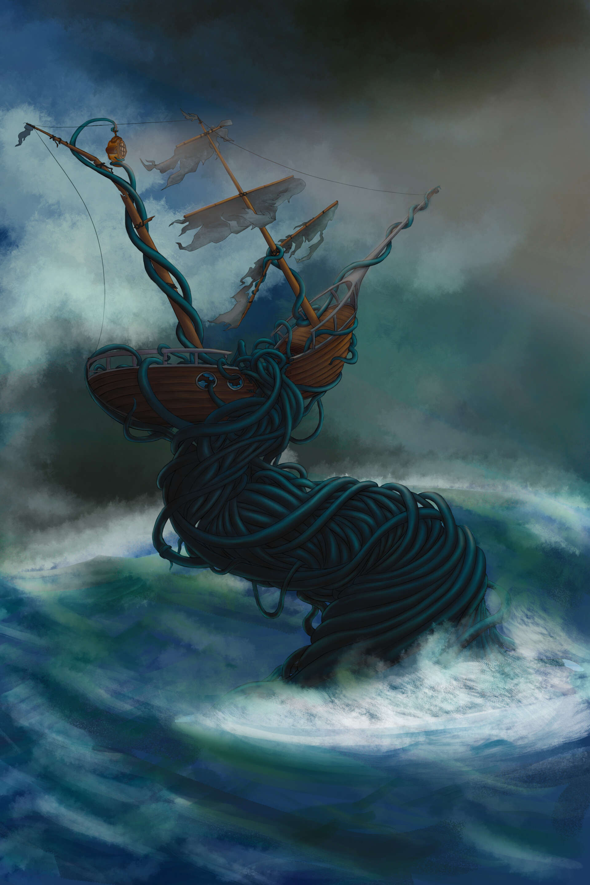 ArtStation - Lightship on Symbiotic Tree