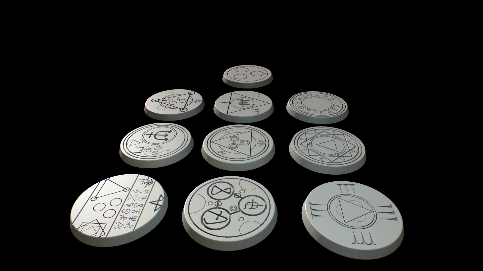 Jeremy Smith - Arcane Symbols, 32mm mini bases
