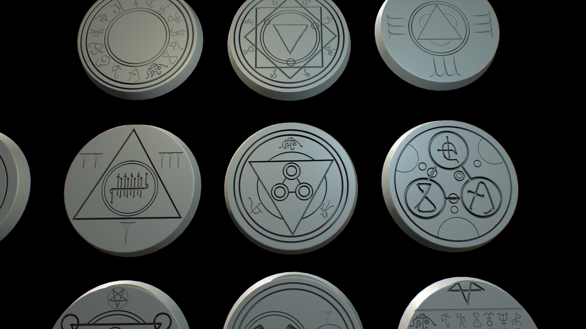 Jeremy Smith - Arcane Symbols, 32mm mini bases