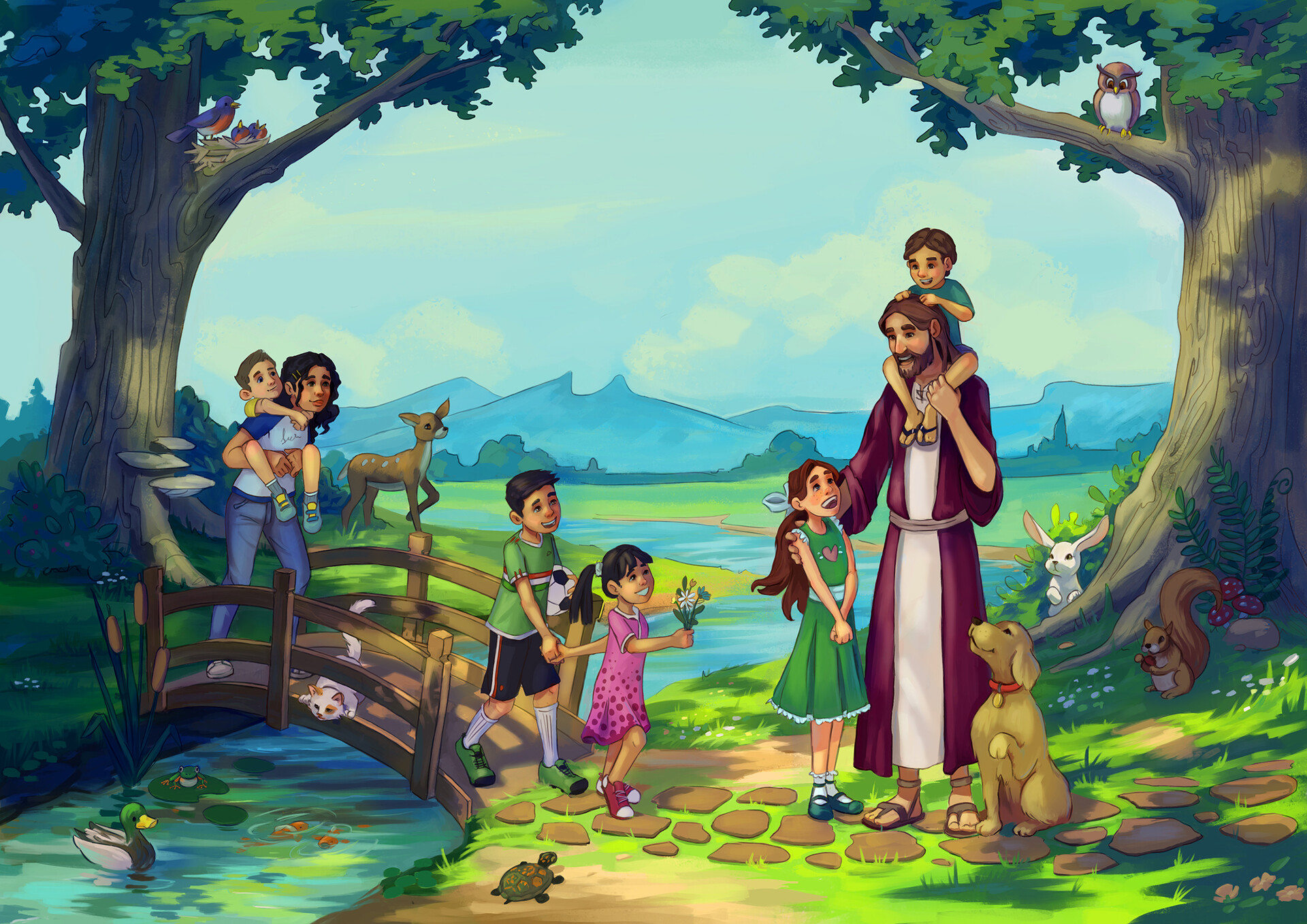 ArtStation - Jesus and the little children