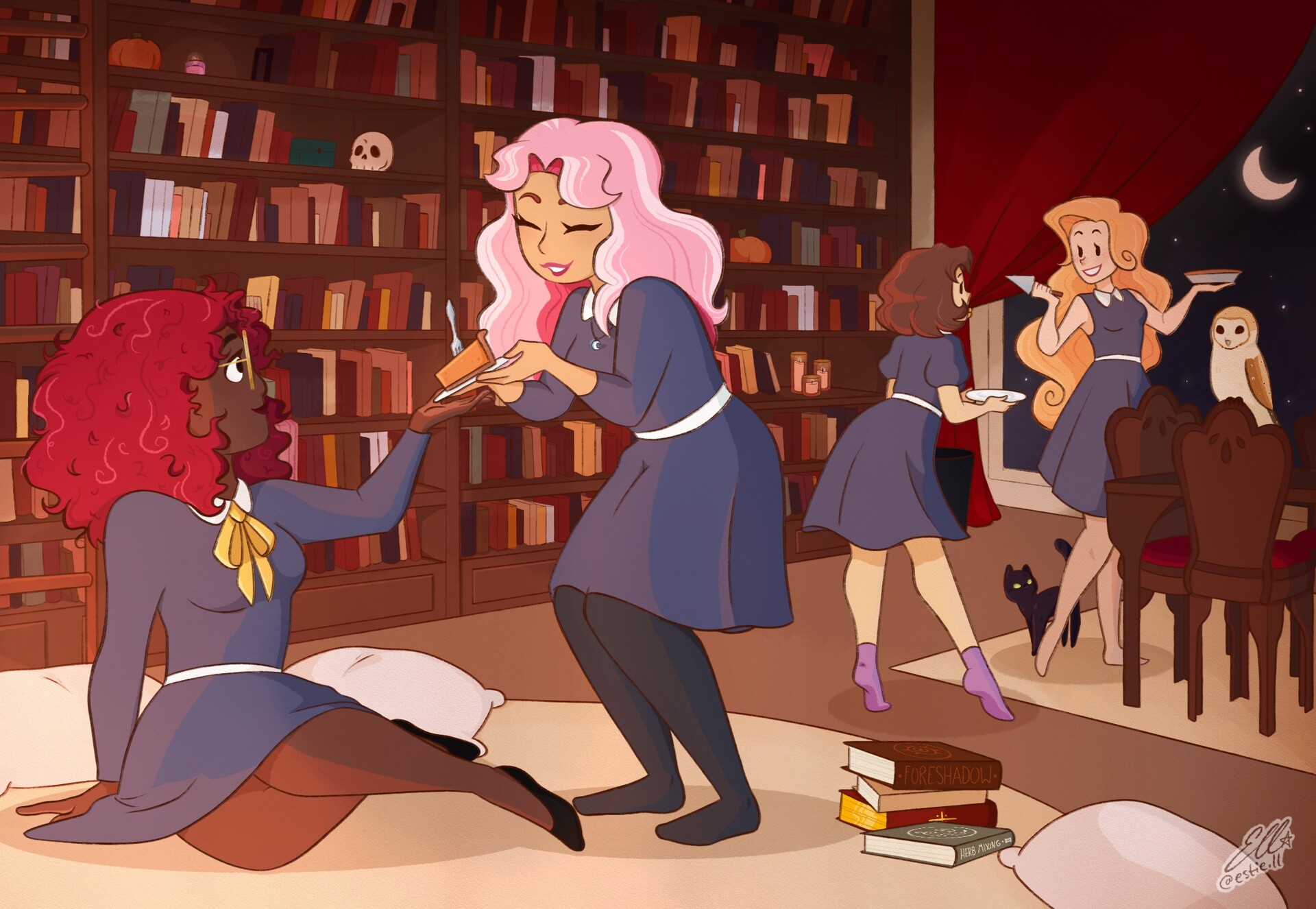 ArtStation - Fall Break in the Library