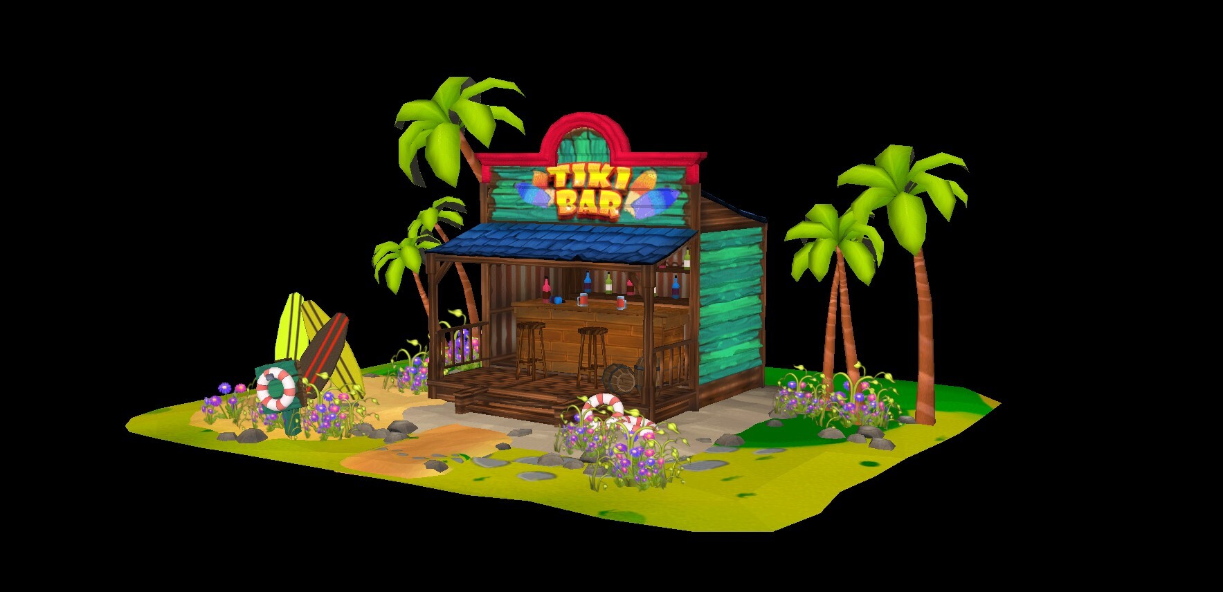 ArtStation - Tiki Hut And Tiki Bar
