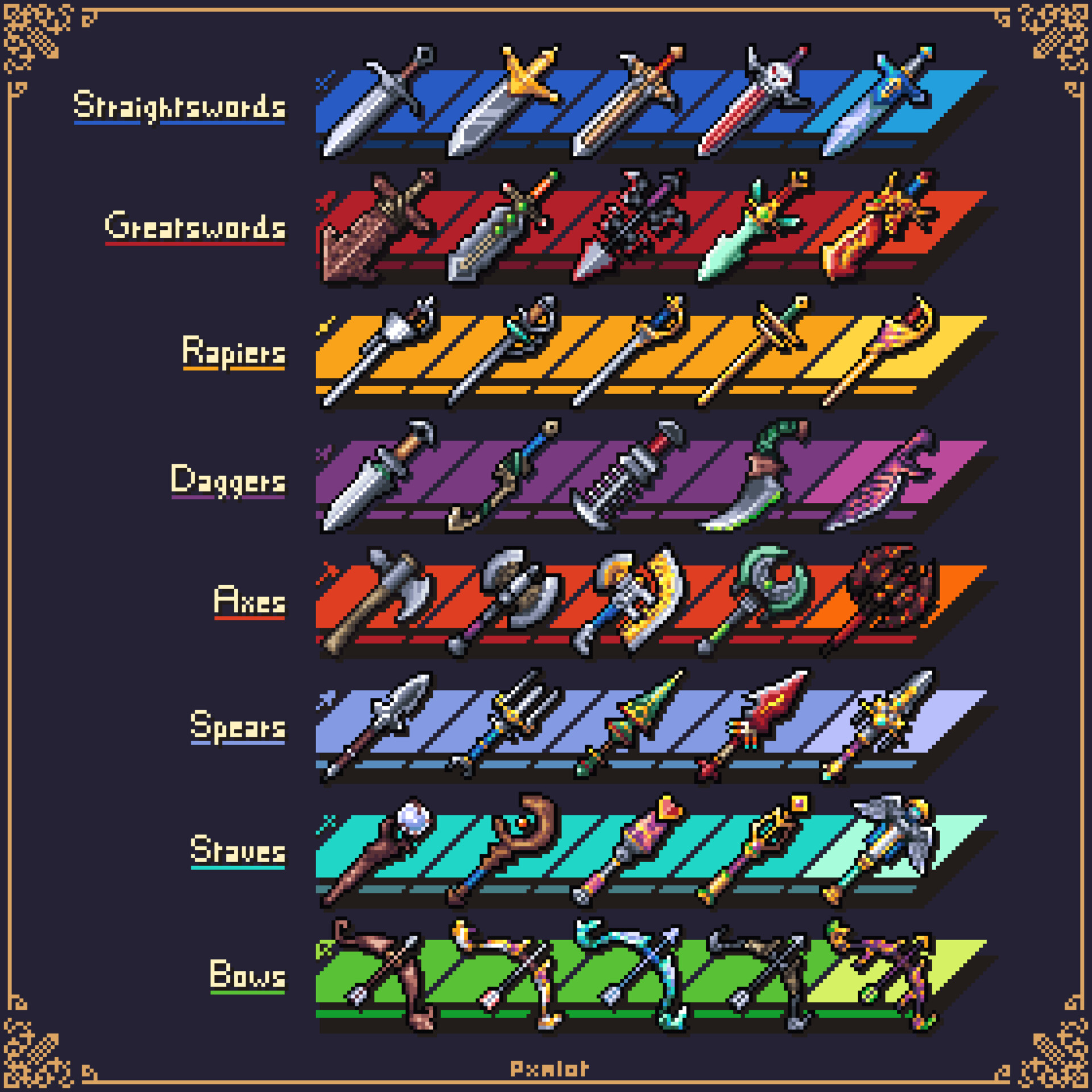 ArtStation - JRPG Weapon Icons