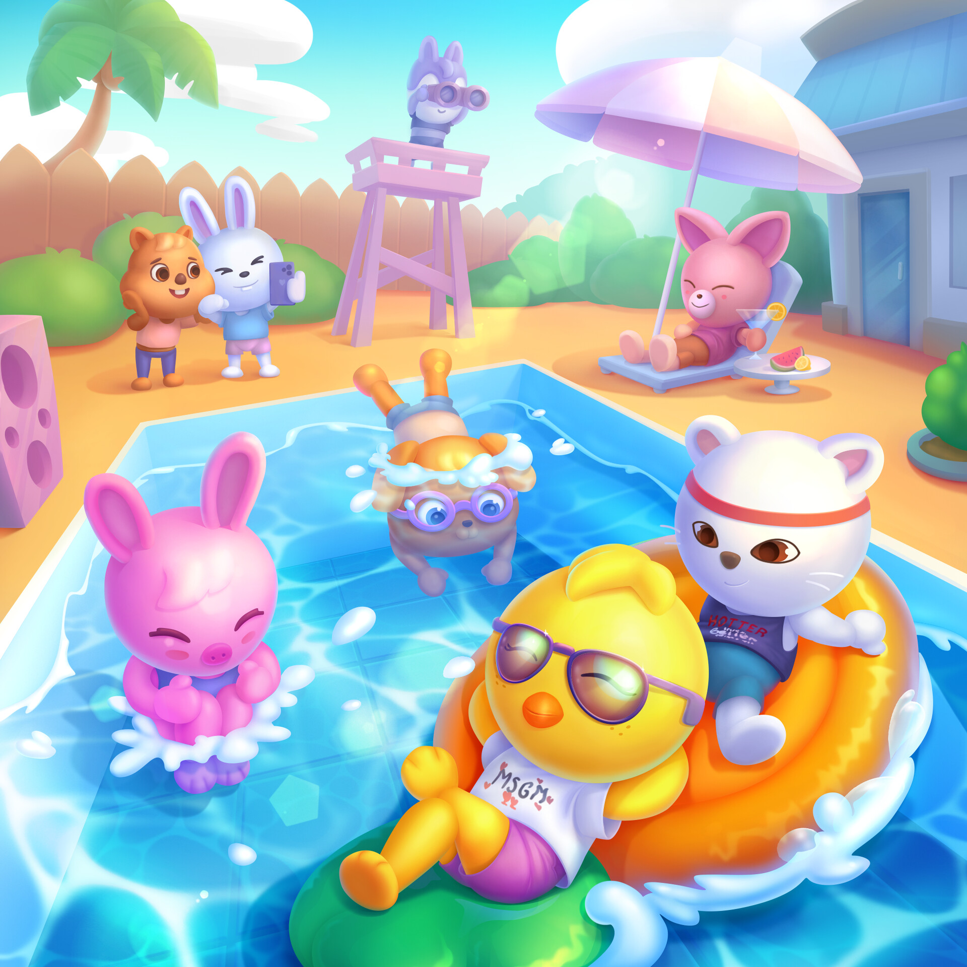 ArtStation - SKZOO pool party
