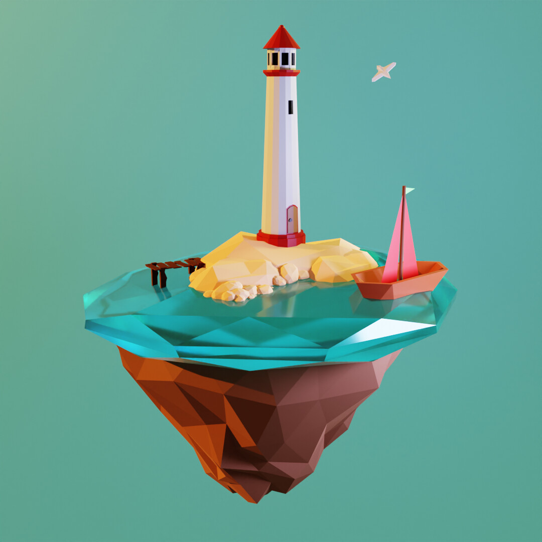 ArtStation - Lighthouse Low Poly