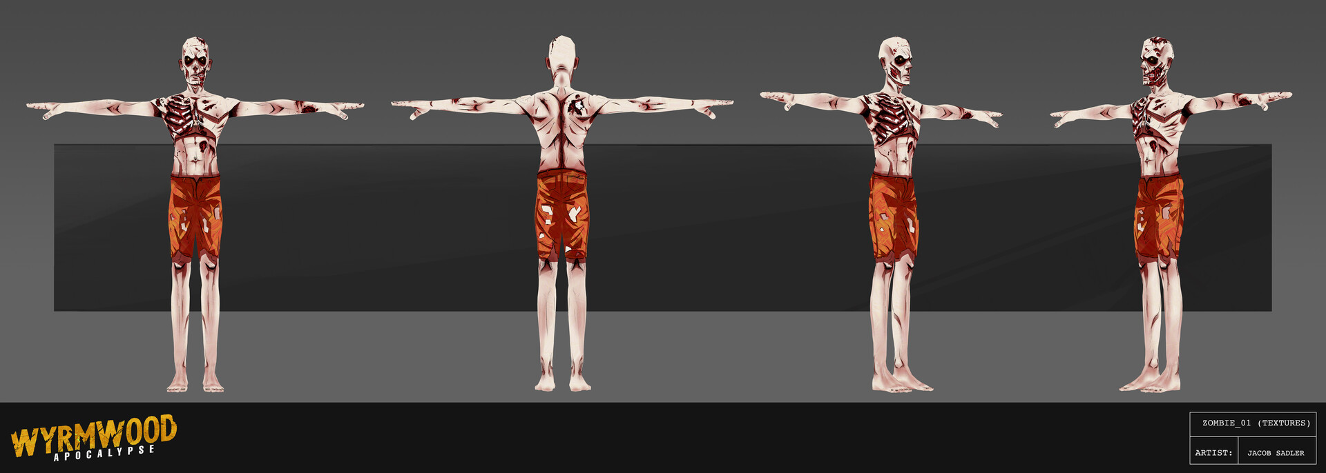 Jacob Sadler - Zombie - Textures - Wyrmwood: Apocalypse