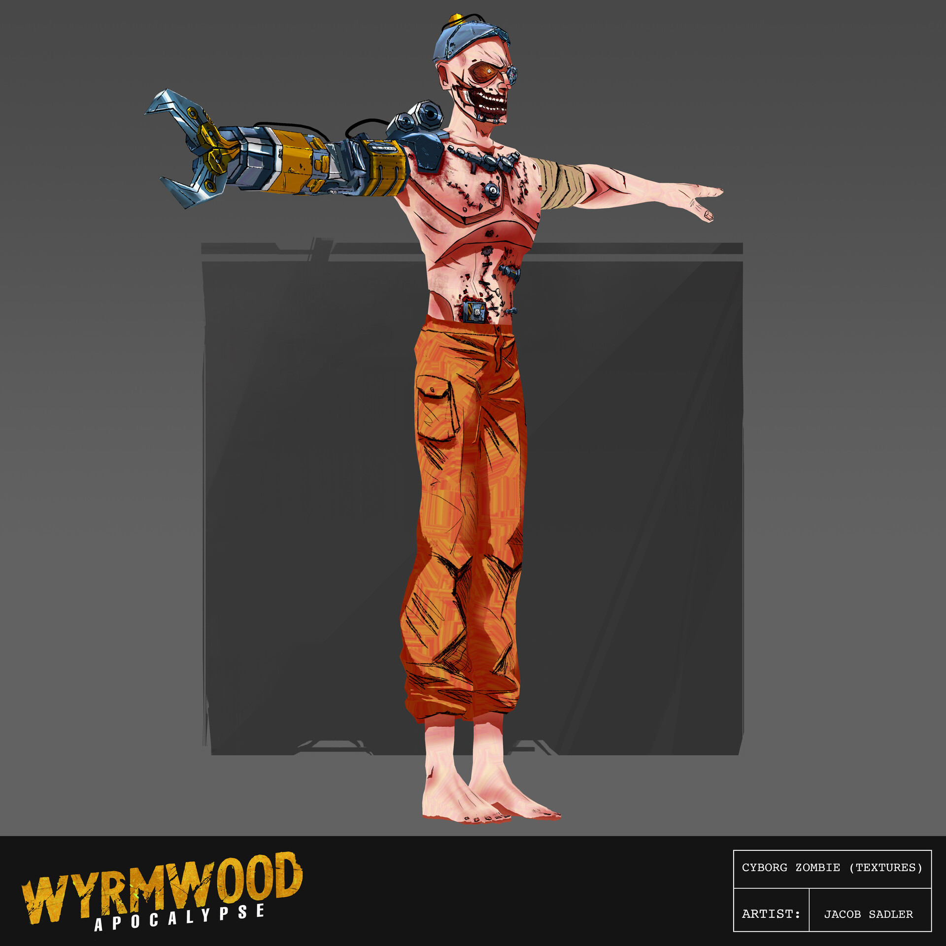 Jacob Sadler - Cyborg Zombie - Textures - Wyrmwood Apocalypse