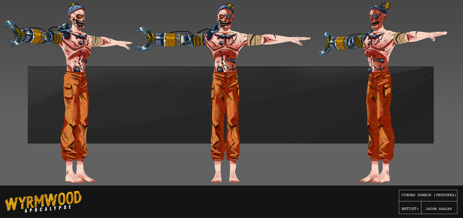 Jacob Sadler - Cyborg Zombie - Textures - Wyrmwood Apocalypse