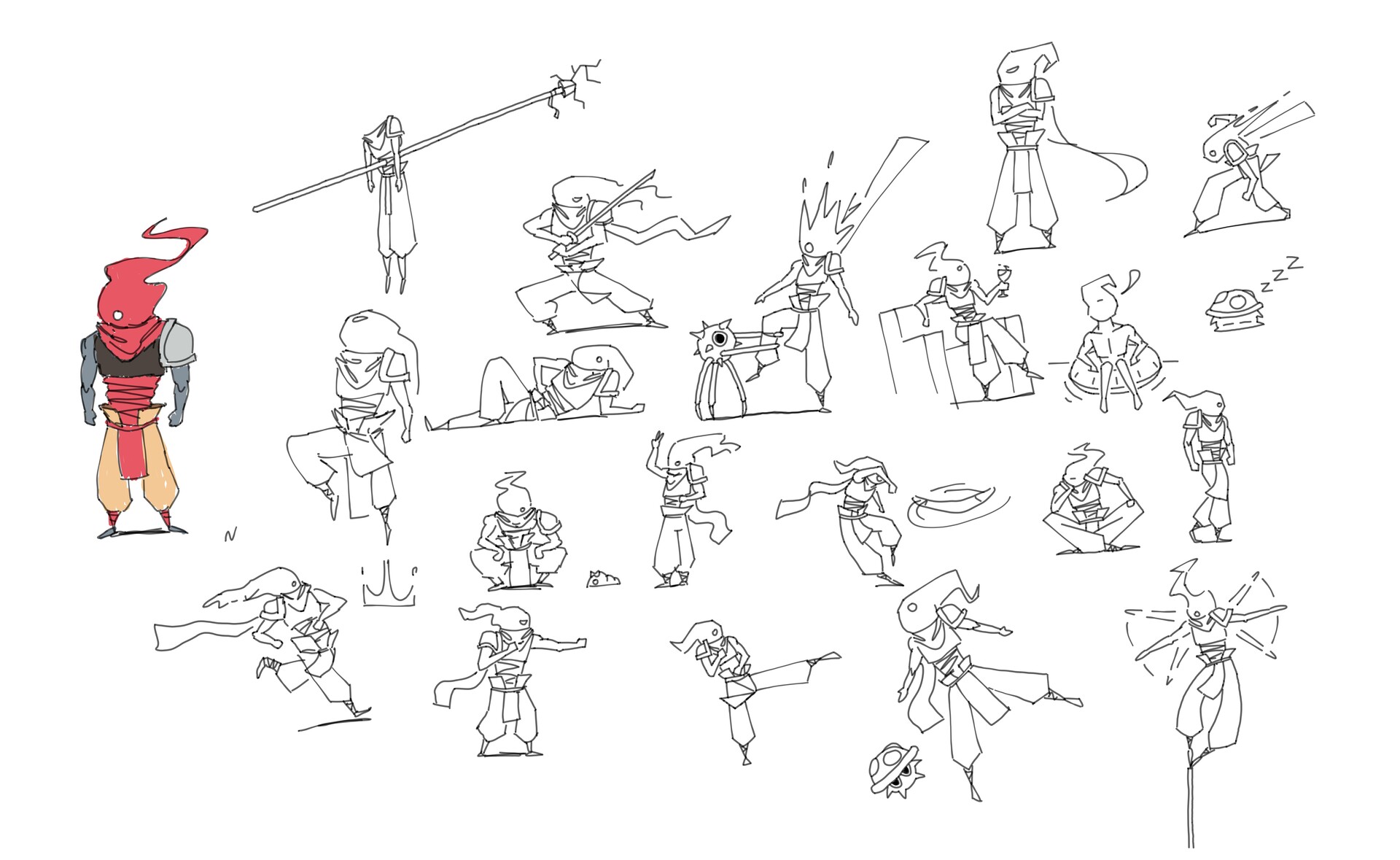 ArtStation - Dead Cells Pose Sketches