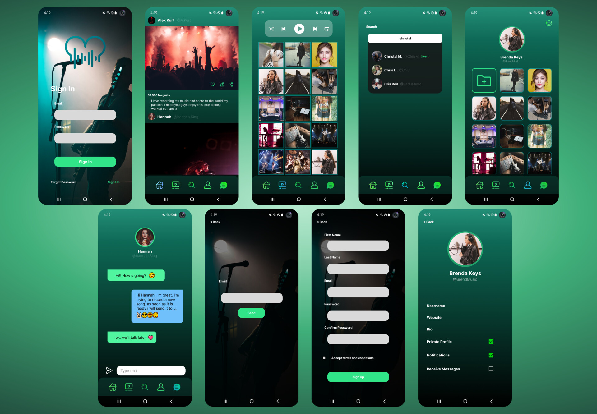 ArtStation - Social Network UI App Design