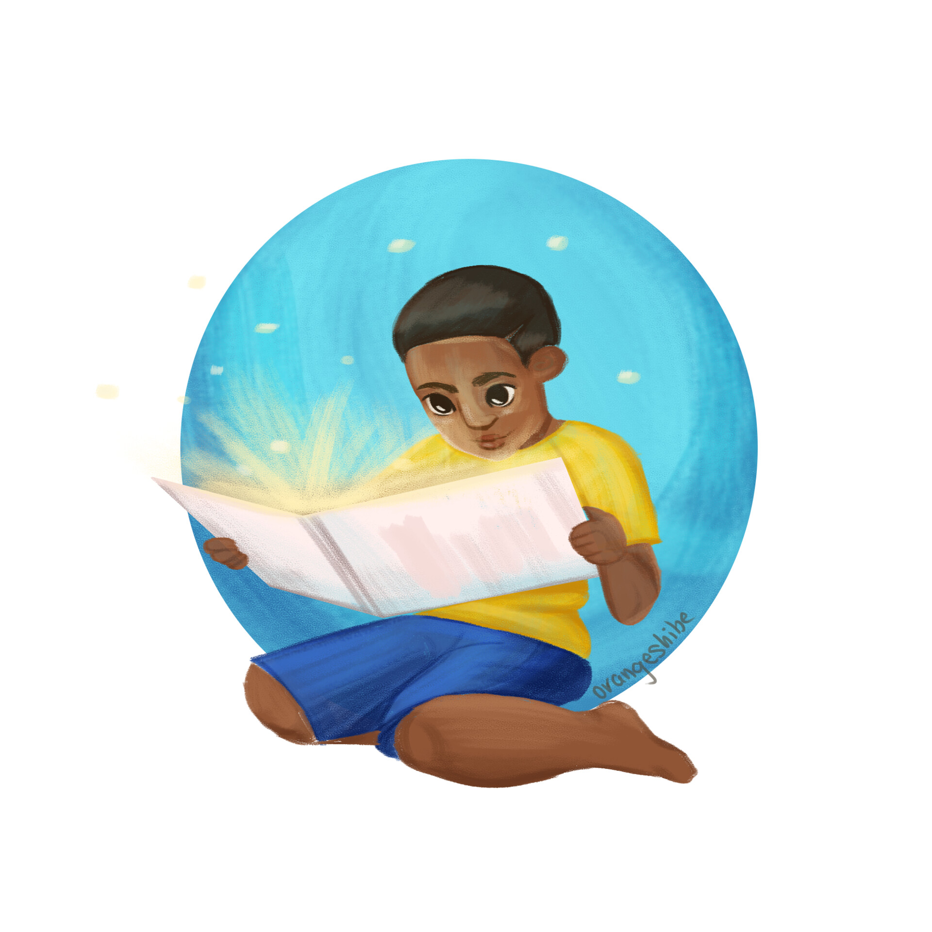 ArtStation - Little Boy Reading