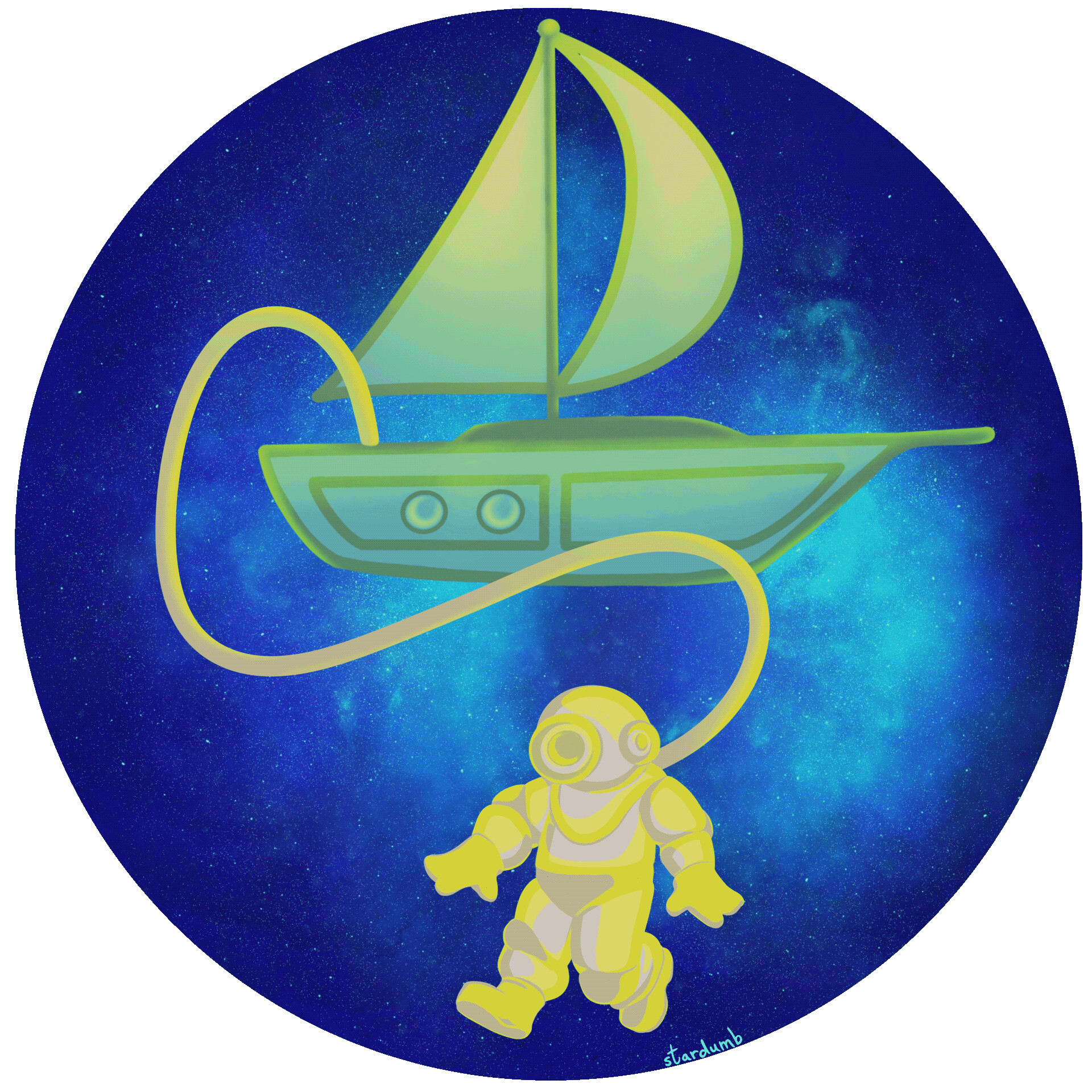 ArtStation - Space Diver (Animated)