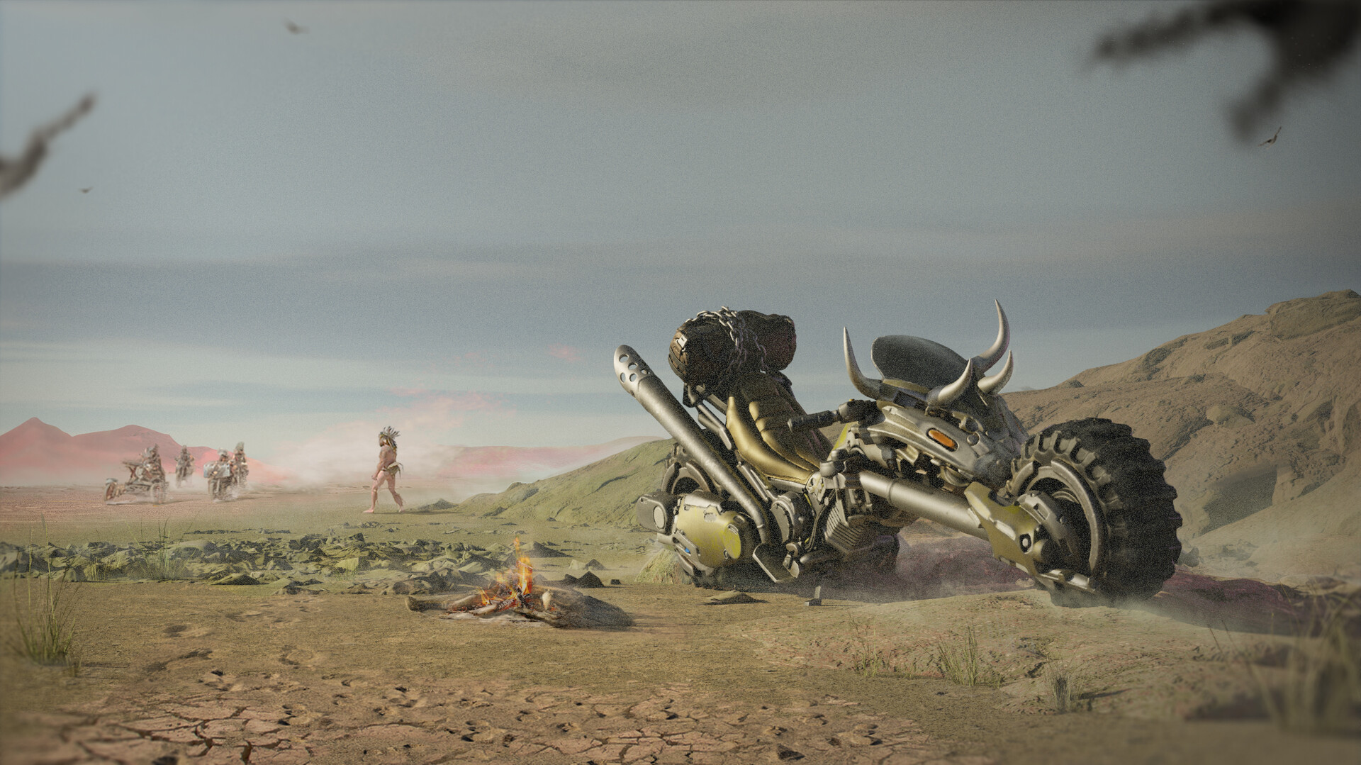 ArtStation - The scene of the dingo gang trade