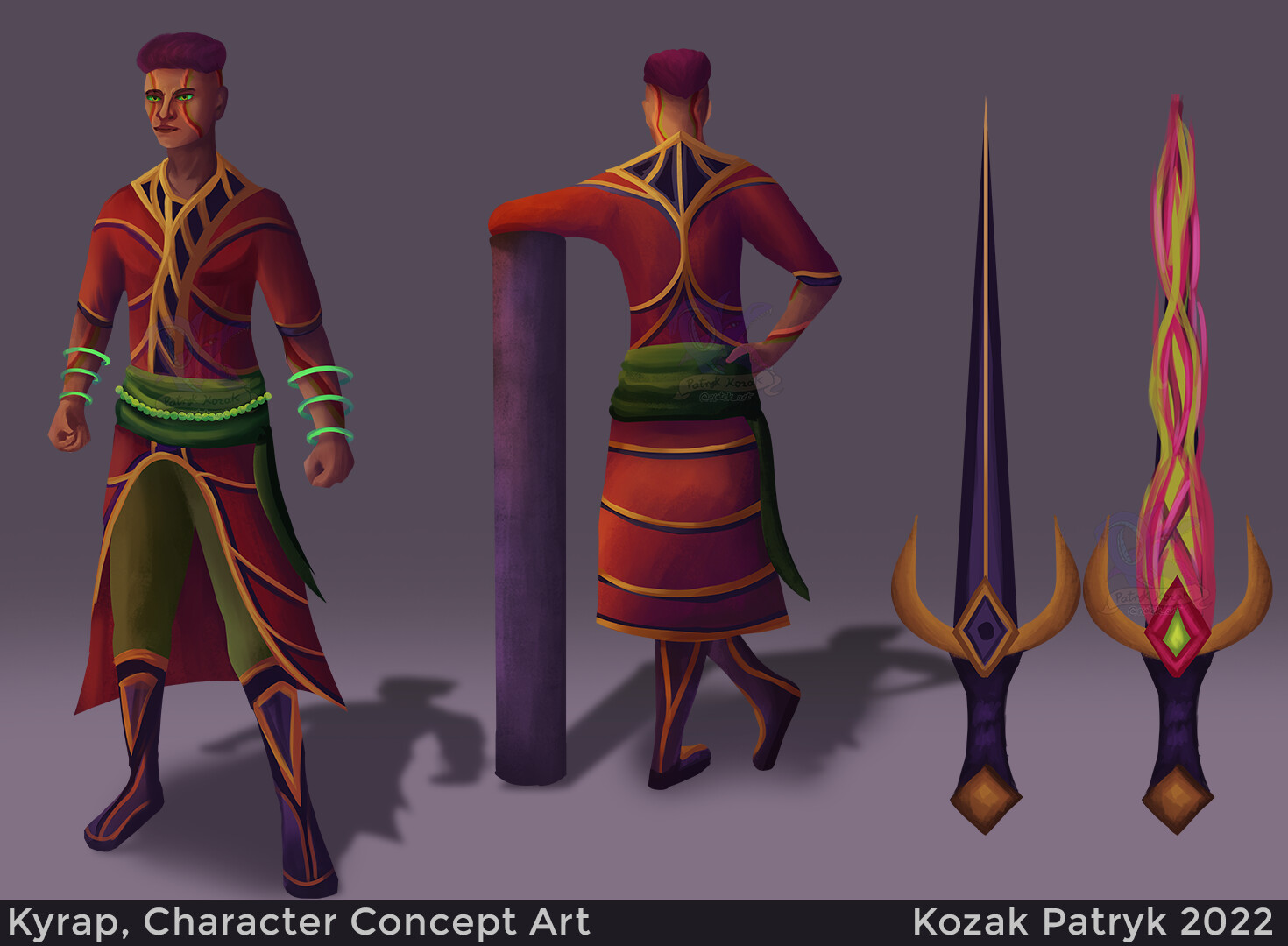 ArtStation - Magic Warrior Character concept art