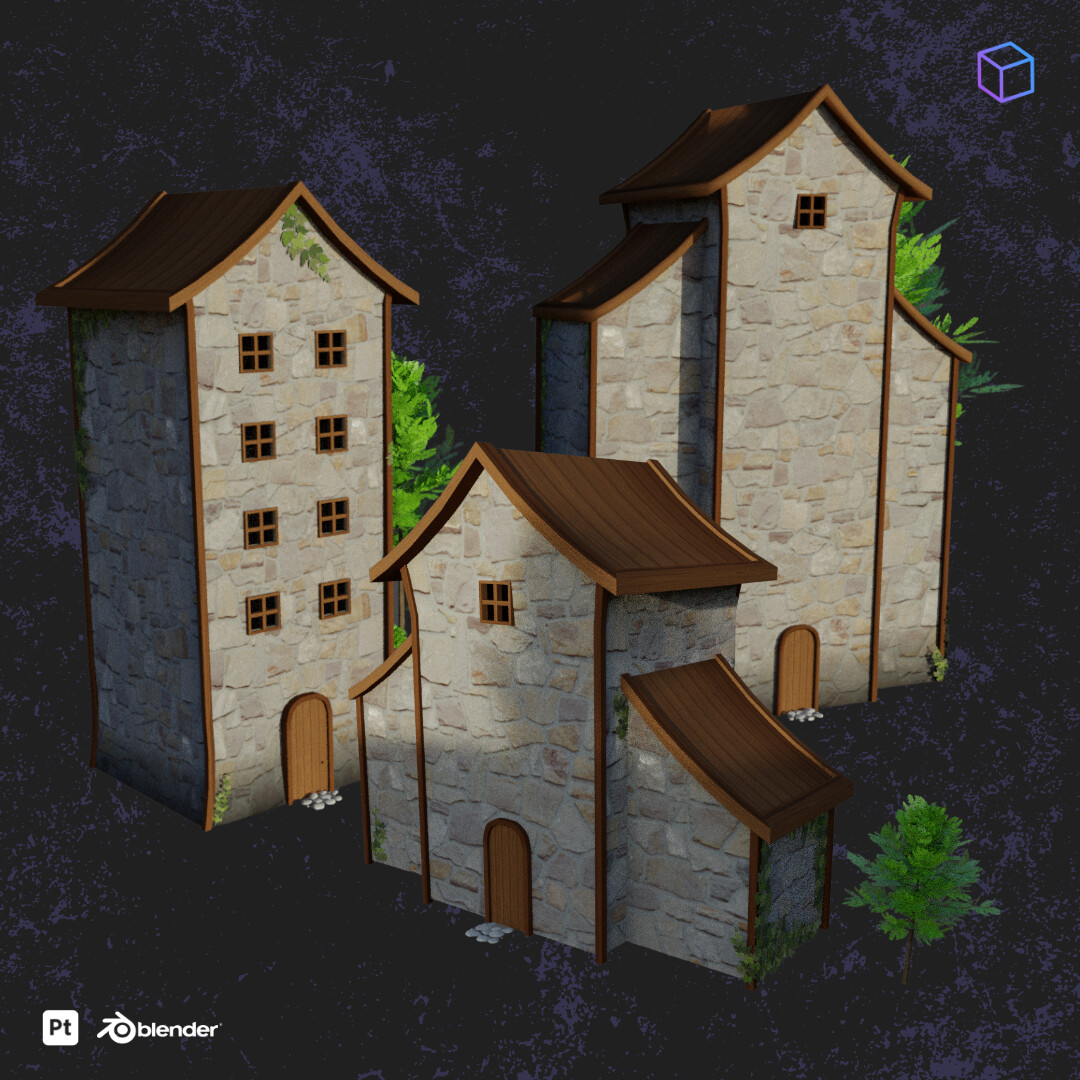 ArtStation - 3D Houses