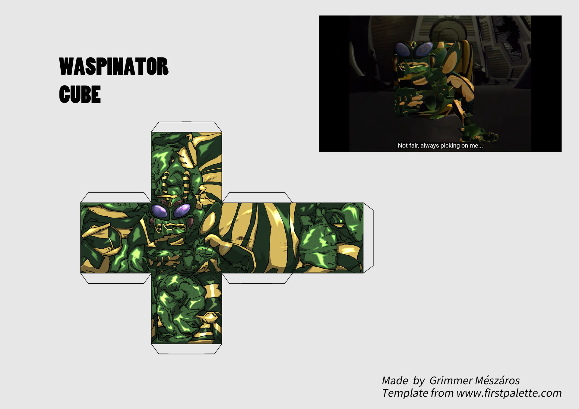 ArtStation - Waspinator cube (Beast Wars)