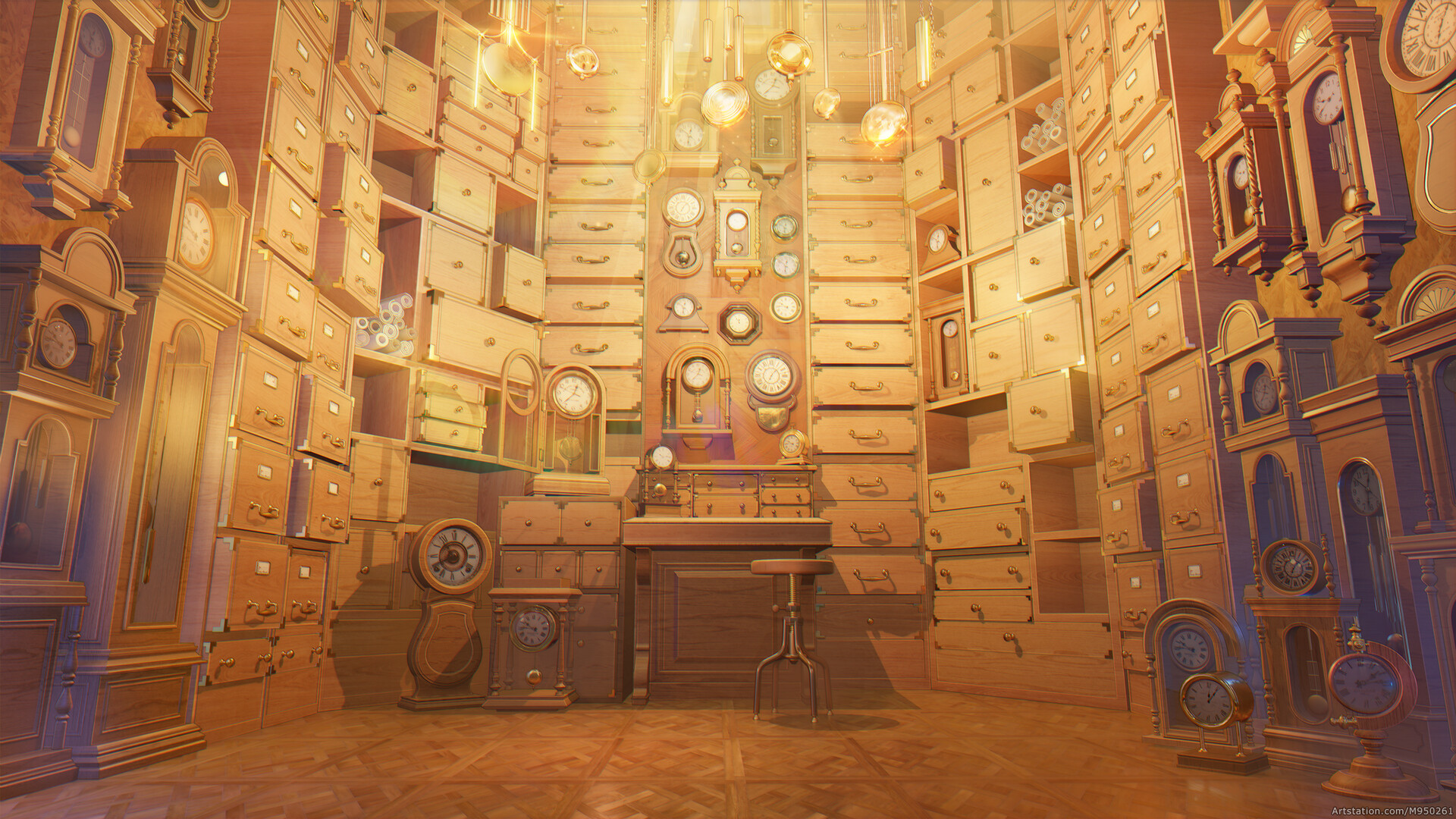 ArtStation - Clockmaker's room