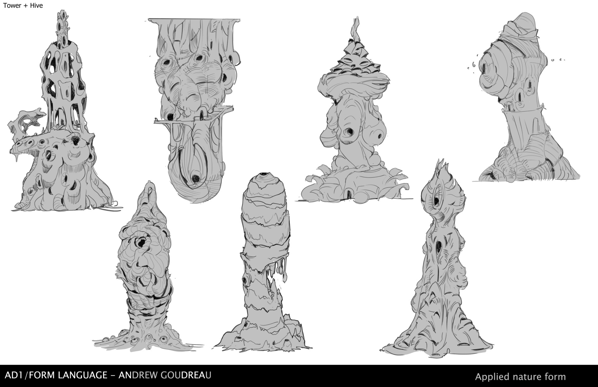 ArtStation - Brainstorm AD1 Form design class week 4 - Architecture ...