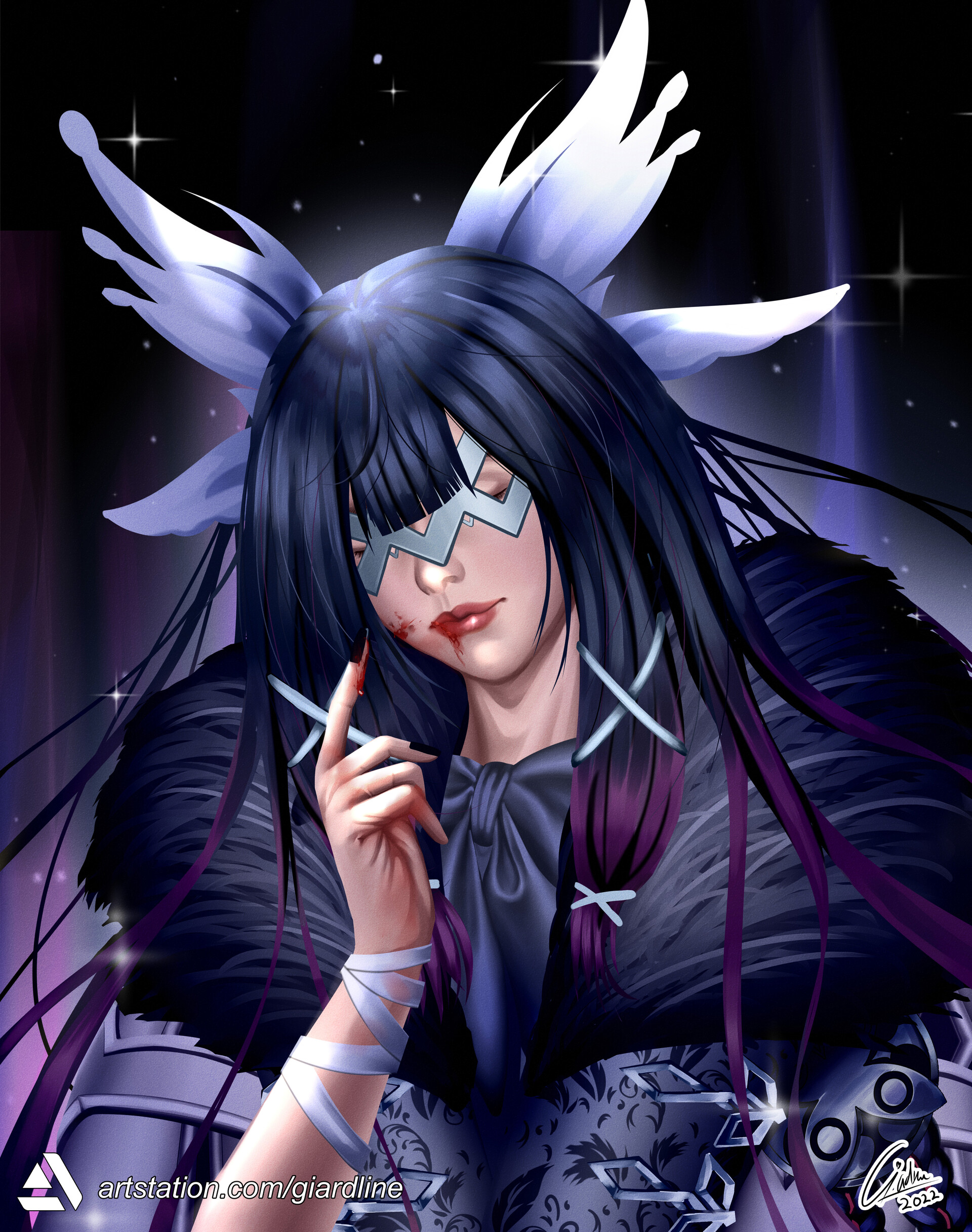 Giardline - Damselette - Harbinger Columbina (Fanart) Genshin Impact