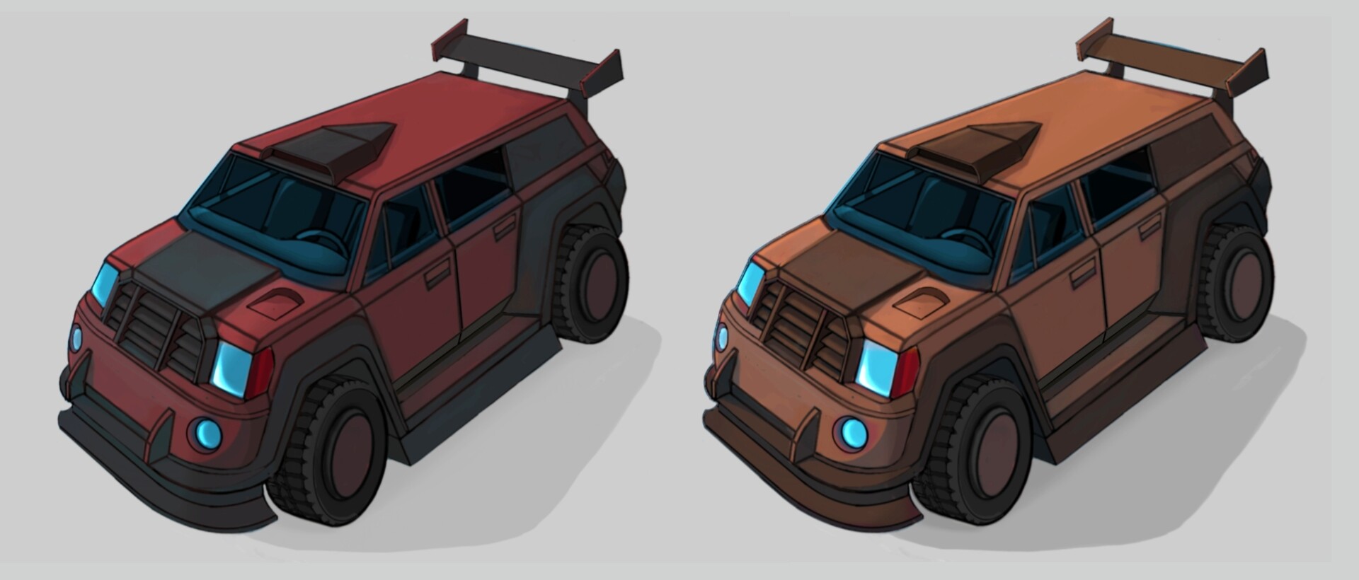 ArtStation - Project 《Boxers》2d concept 《TurboCar》
