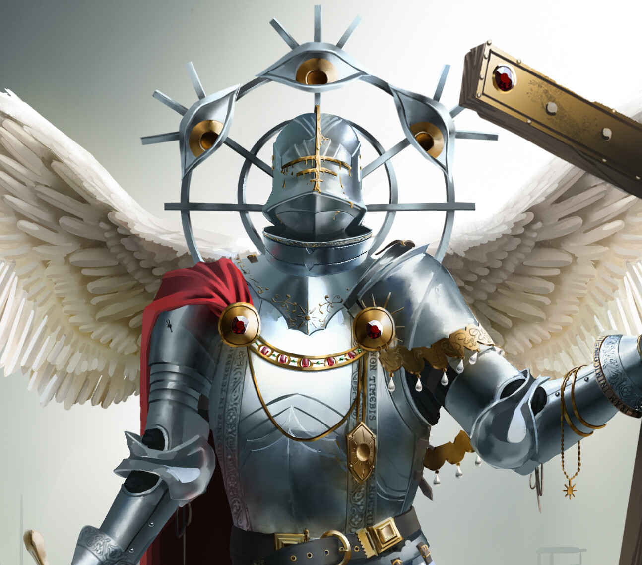 ArtStation - The winged knight of the Battlefield