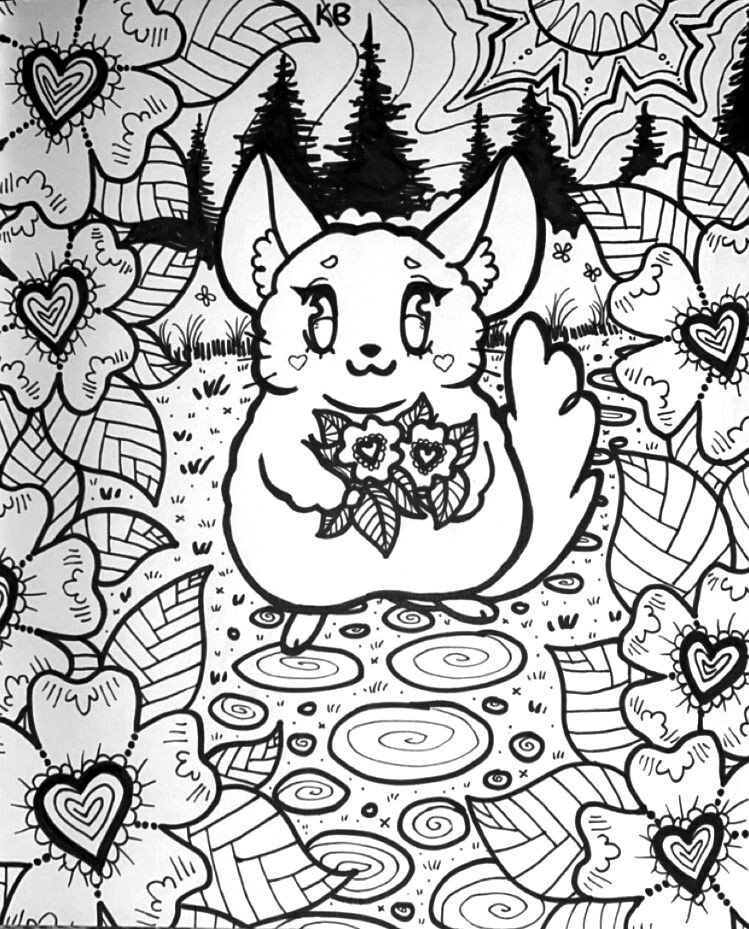cute chinchilla coloring pages